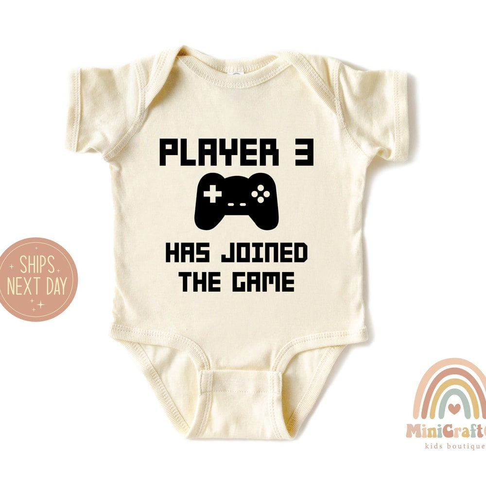 Newborn Gift - Player 3 Has Joined The Game Baby Onesie, Computer Gamer ...