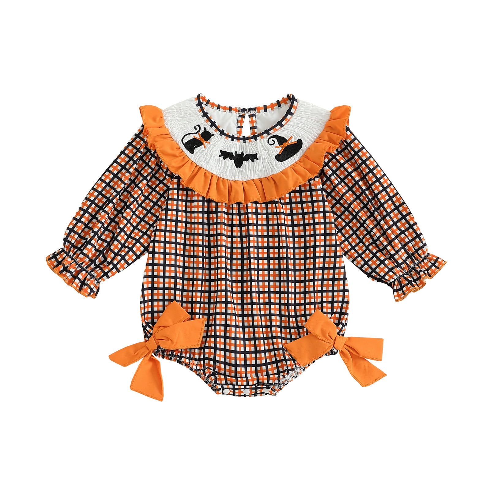 Newborn Halloween Outfit Long Sleeve Bat Embroidery Romper Onesie Cute Newborn Boy Outfits Boy ...