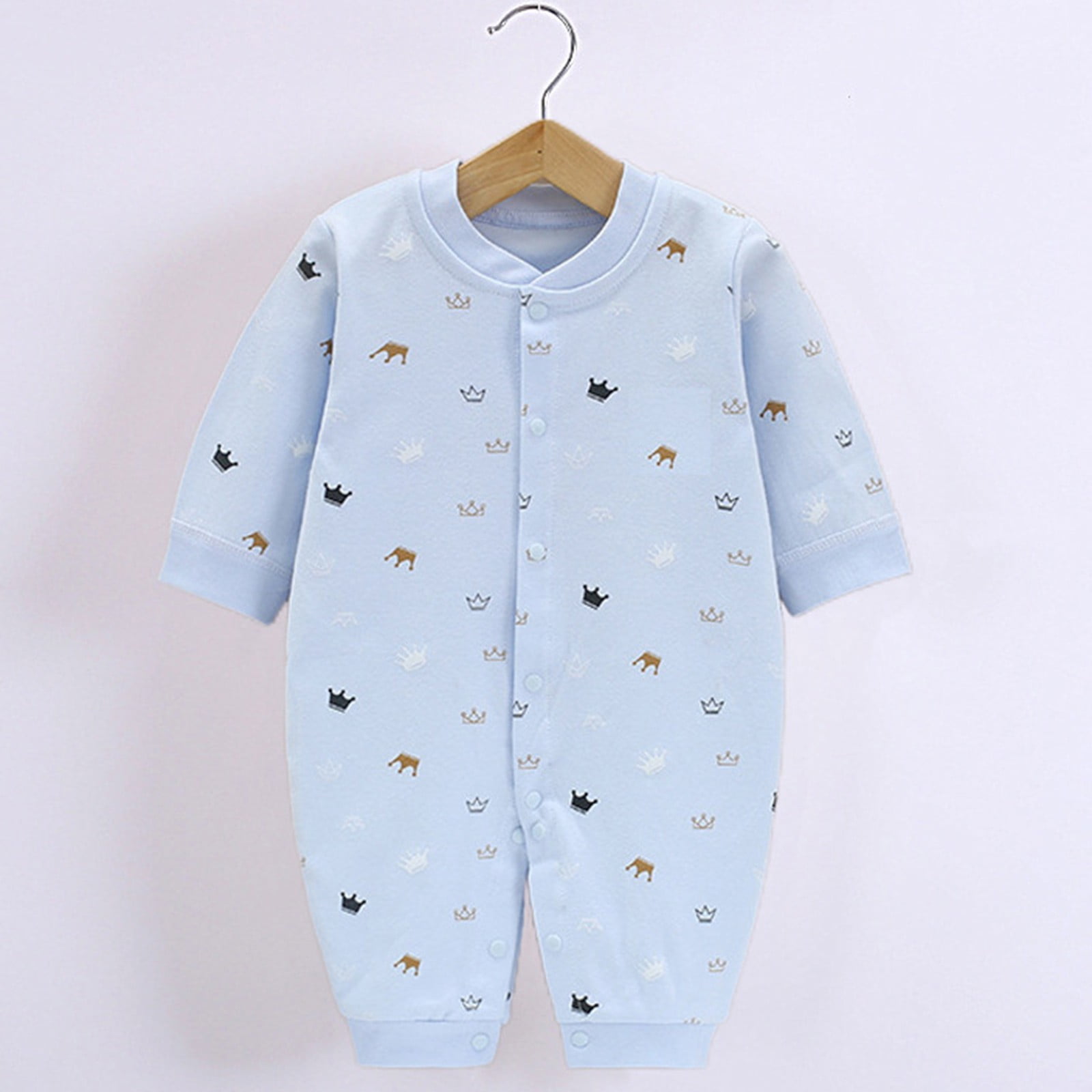 Newborn Infant Baby Boy Girl Cotton Print Romper Jumpsuit Playsuits ...