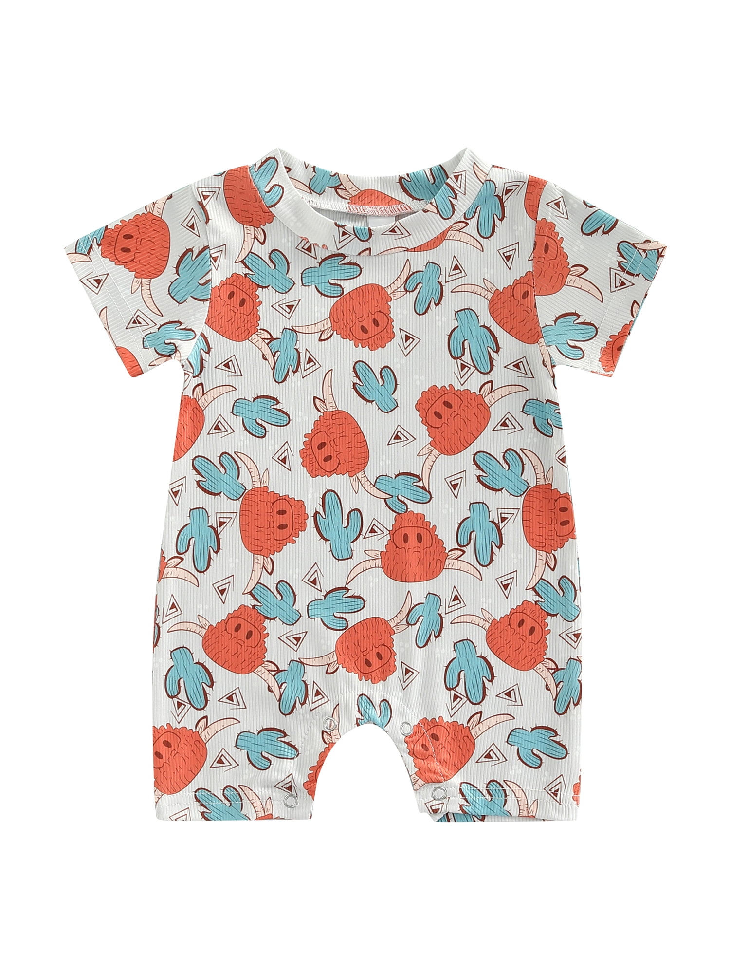 Newborn Infant Baby Boy Girl Zip Up Onesie Romper Cow Print Long Sleeve Bodysuit Jumpsuit ...