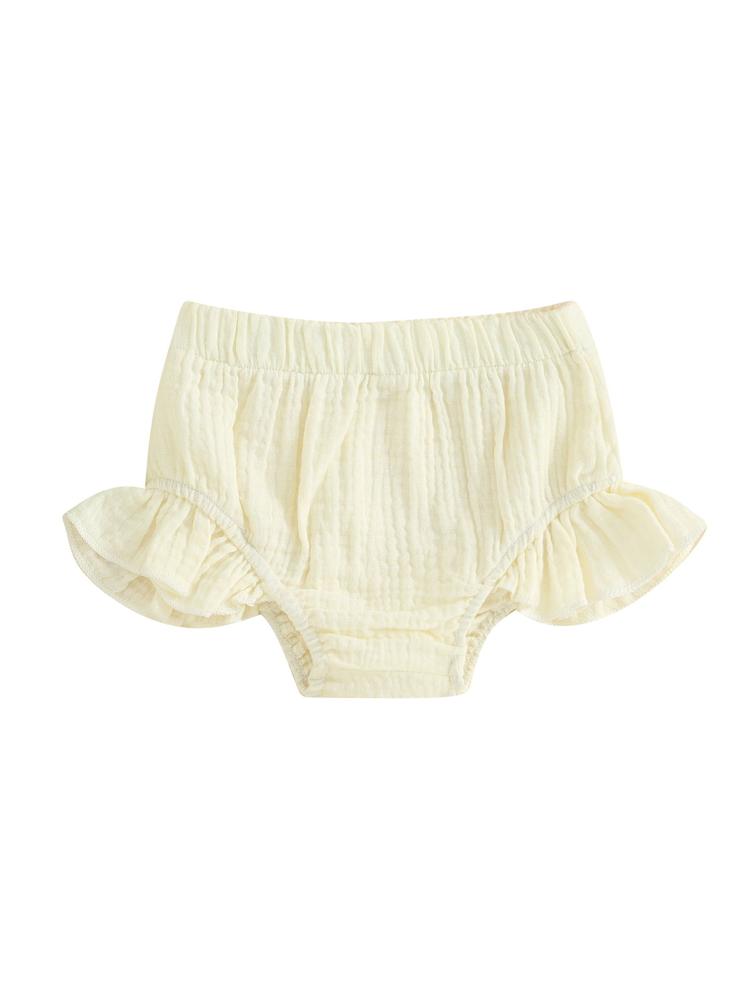 Newborn Infant Baby Girl Solid Ruffle Bloomer Shorts Basic Cute Elastic ...
