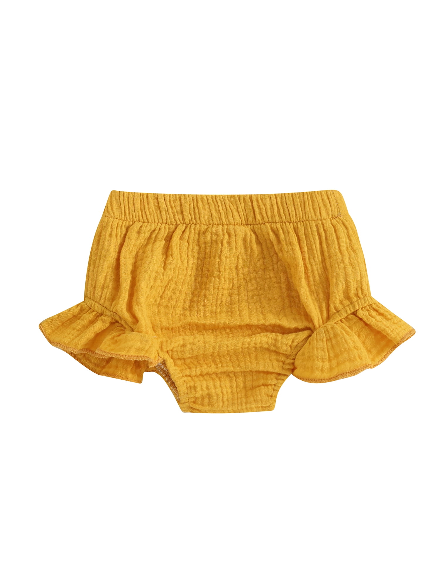 Newborn Infant Baby Girl Solid Ruffle Bloomer Shorts Basic Cute Elastic ...