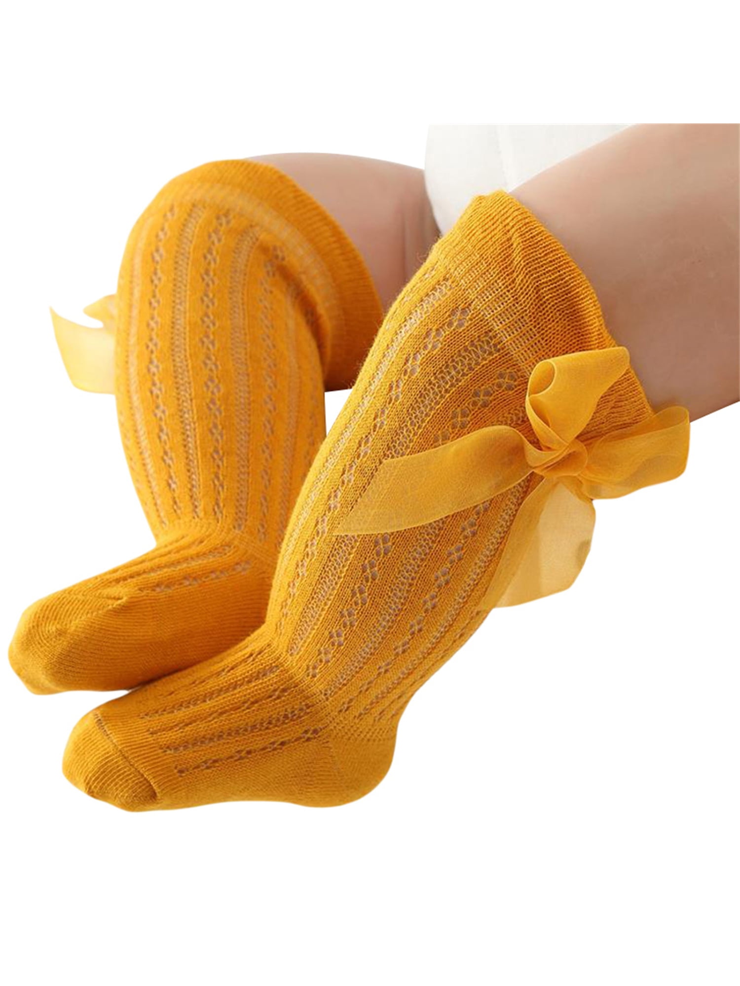 Newborn Infant Baby Girls Sock 0-24 Months Toddlers Cute Big Bow Knee ...