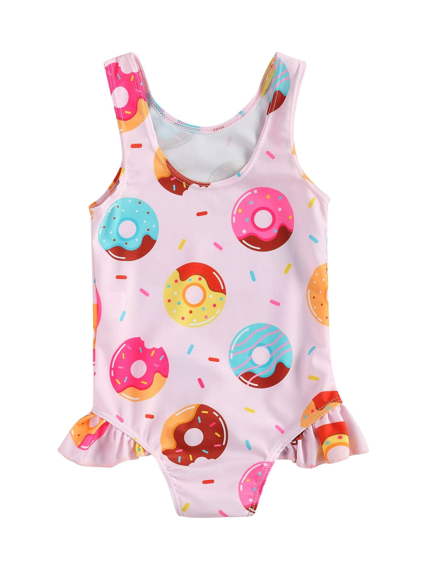 Newborn Infant Baby Girls Swimsuit Cute Crab Donut Printing Sleeveless ...