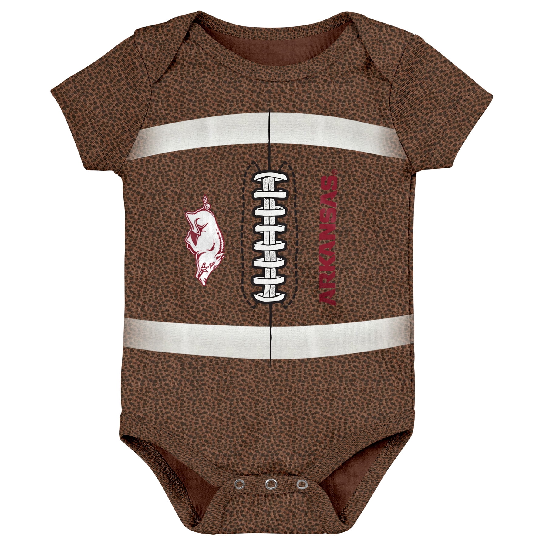Newborn & Infant Brown Arkansas Razorbacks Catch Me Football Bodysuit ...