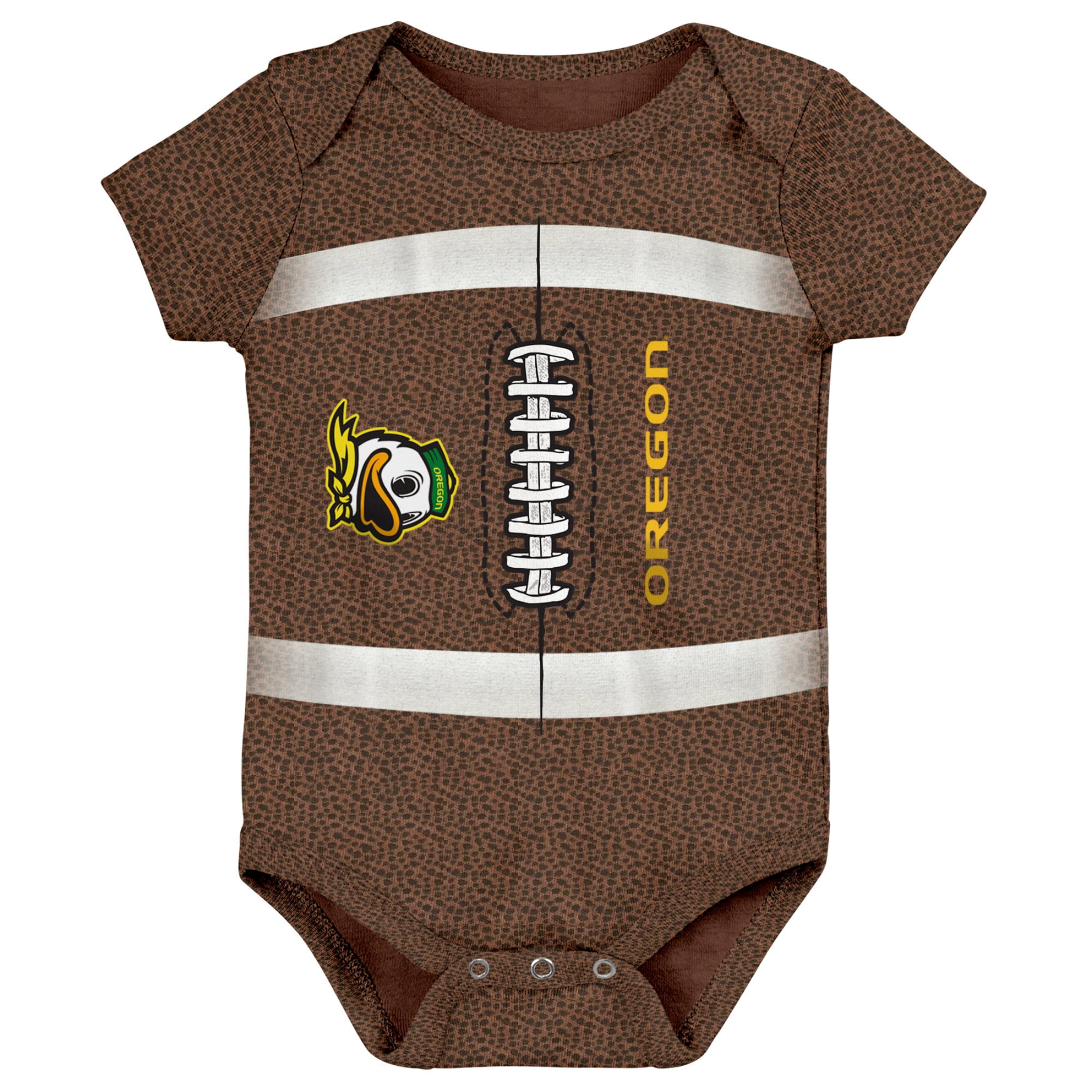 Newborn & Infant Brown Oregon Ducks Catch Me Football Bodysuit ...