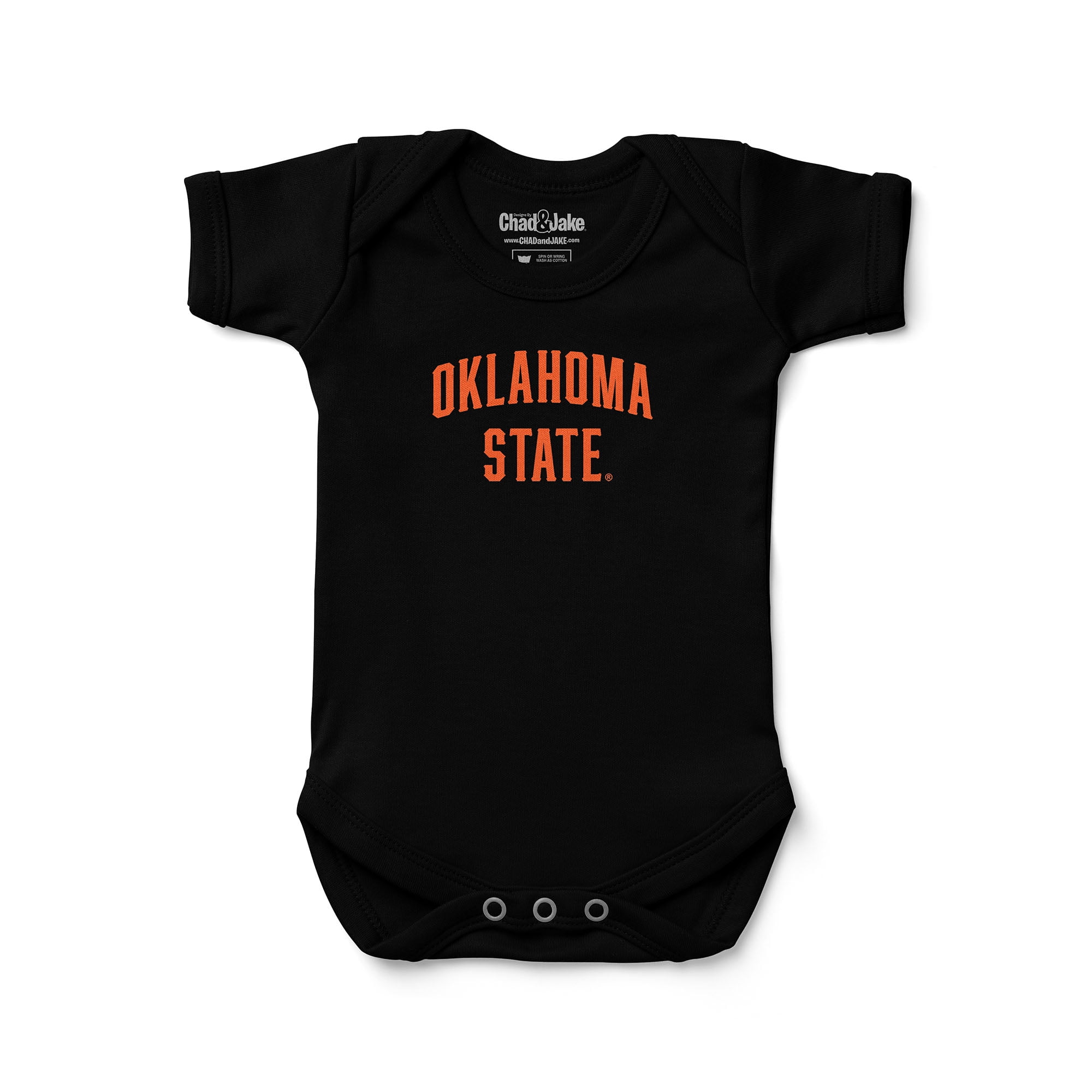 Newborn & Infant Chad & Jake Black Oklahoma State Cowboys Wordmark Logo ...