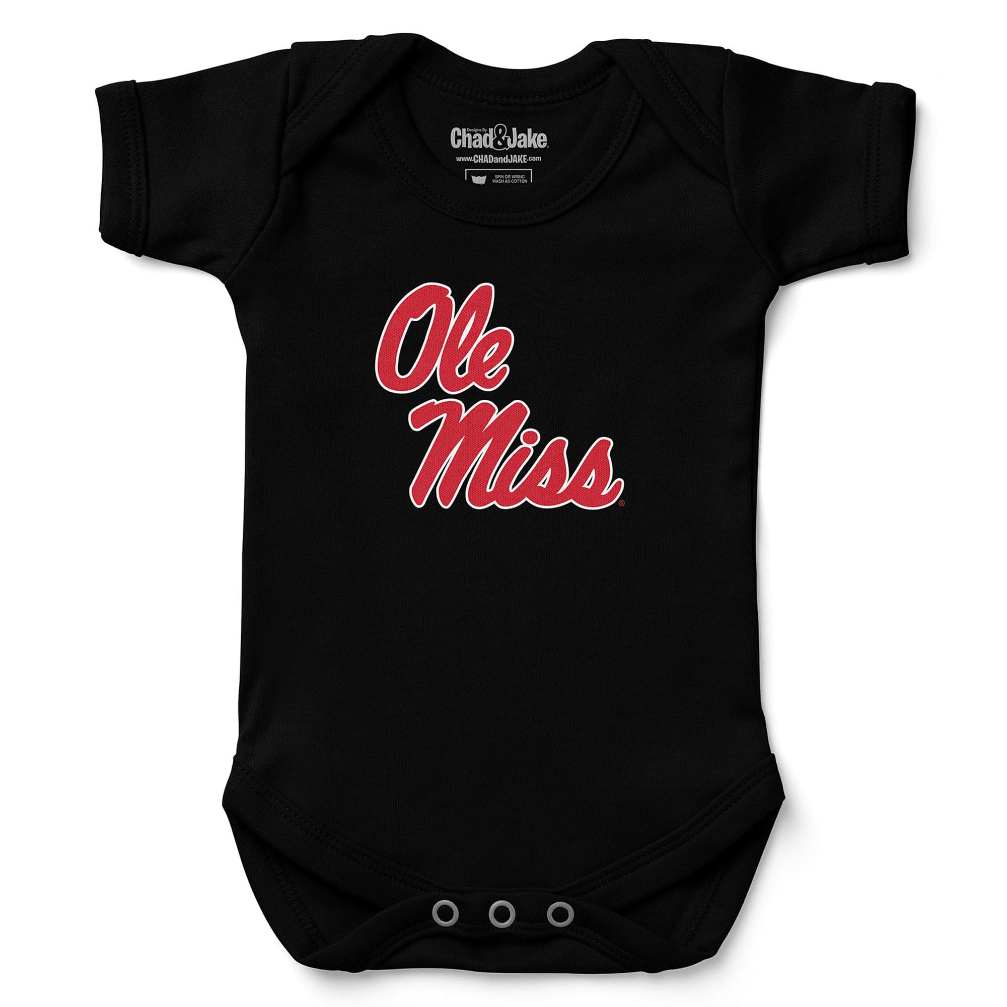 Newborn & Infant Chad & Jake Black Ole Miss Rebels Logo Bodysuit ...