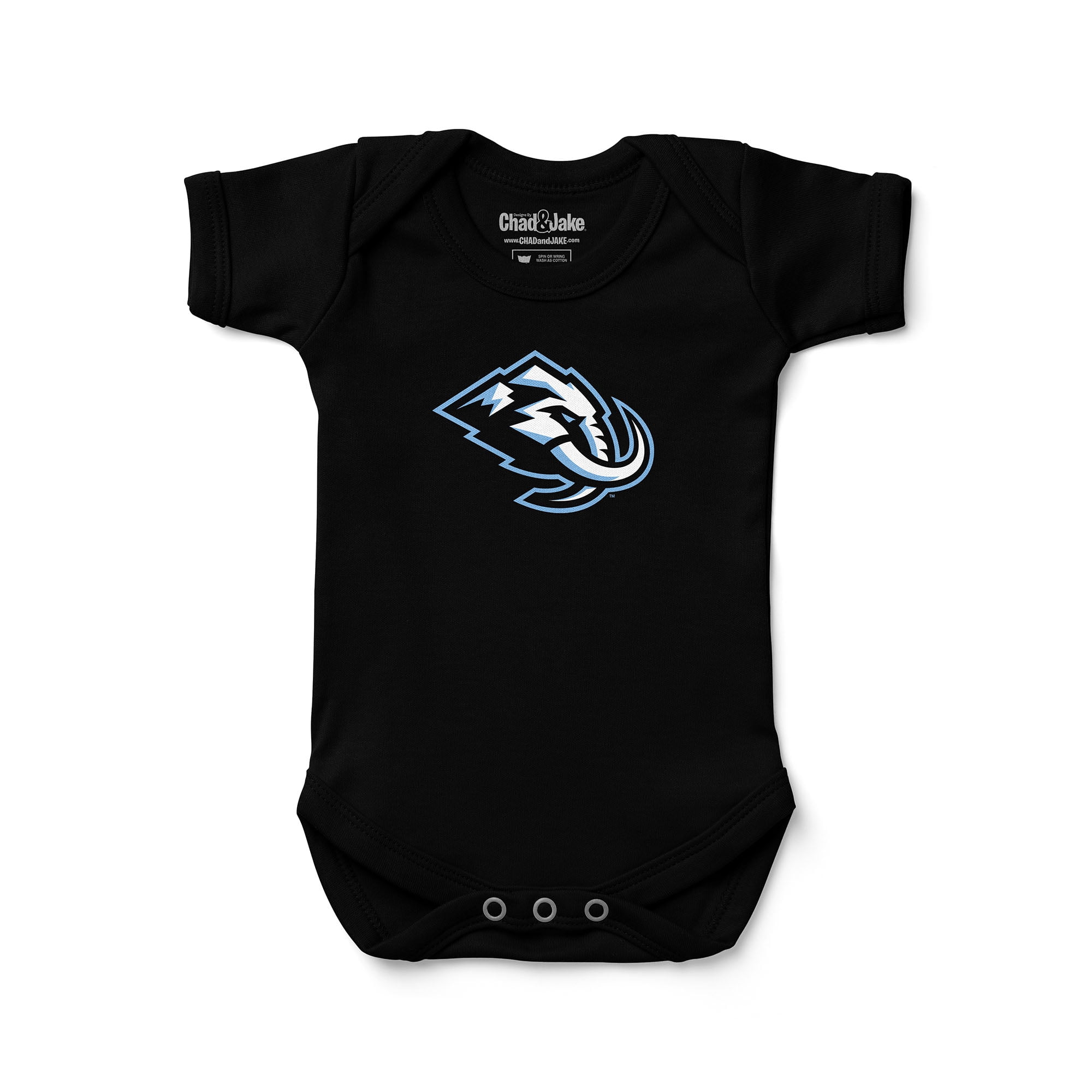 Newborn & Infant Chad & Jake Black Utah Mammoth Primary Logo Bodysuit ...