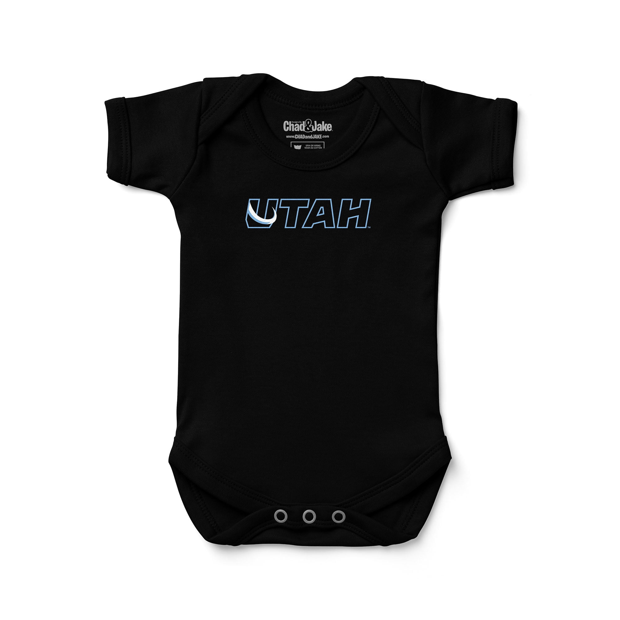 Newborn & Infant Chad & Jake Black Utah Mammoth Secondary Logo Bodysuit ...