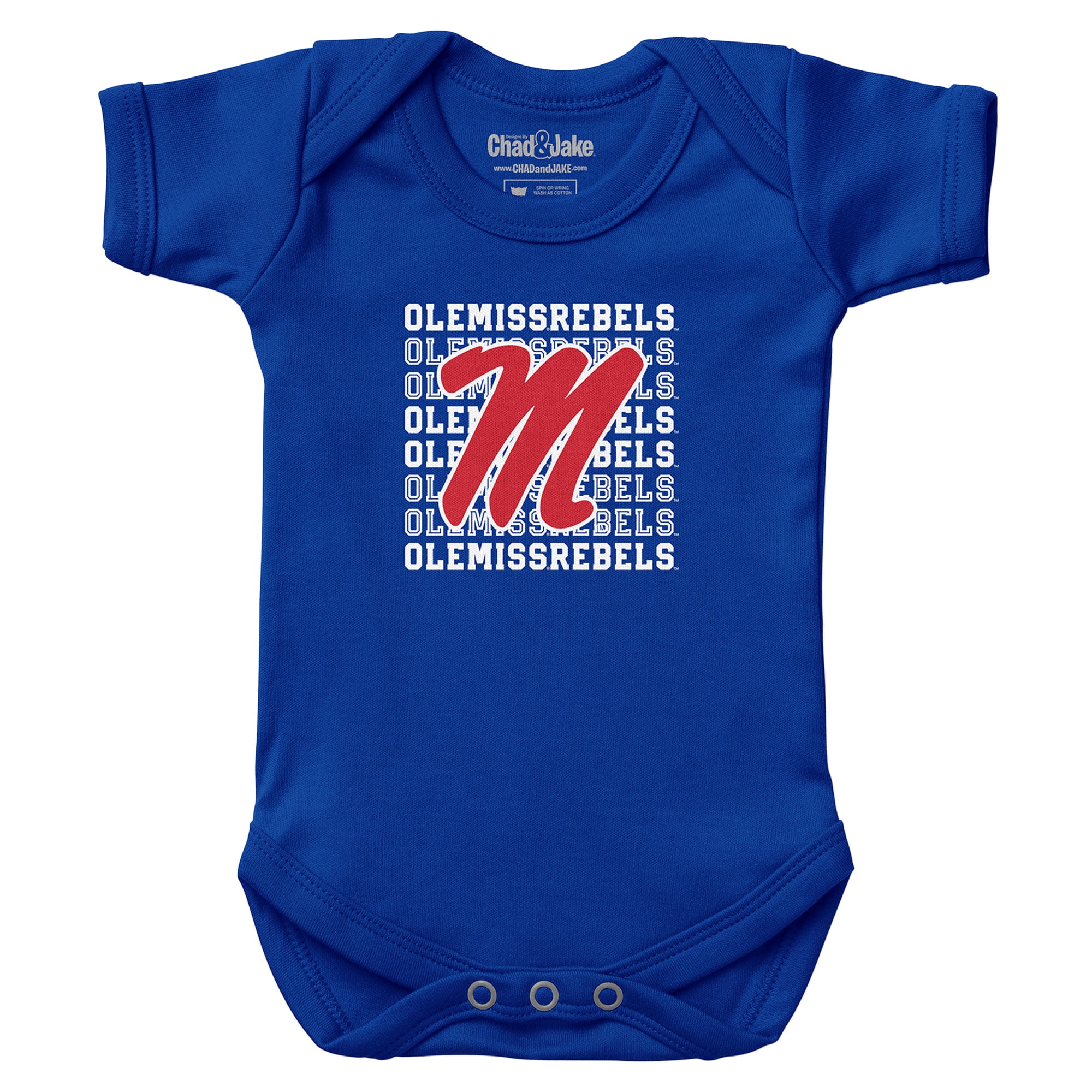 Newborn & Infant Chad & Jake Blue Ole Miss Rebels Retro Bodysuit ...