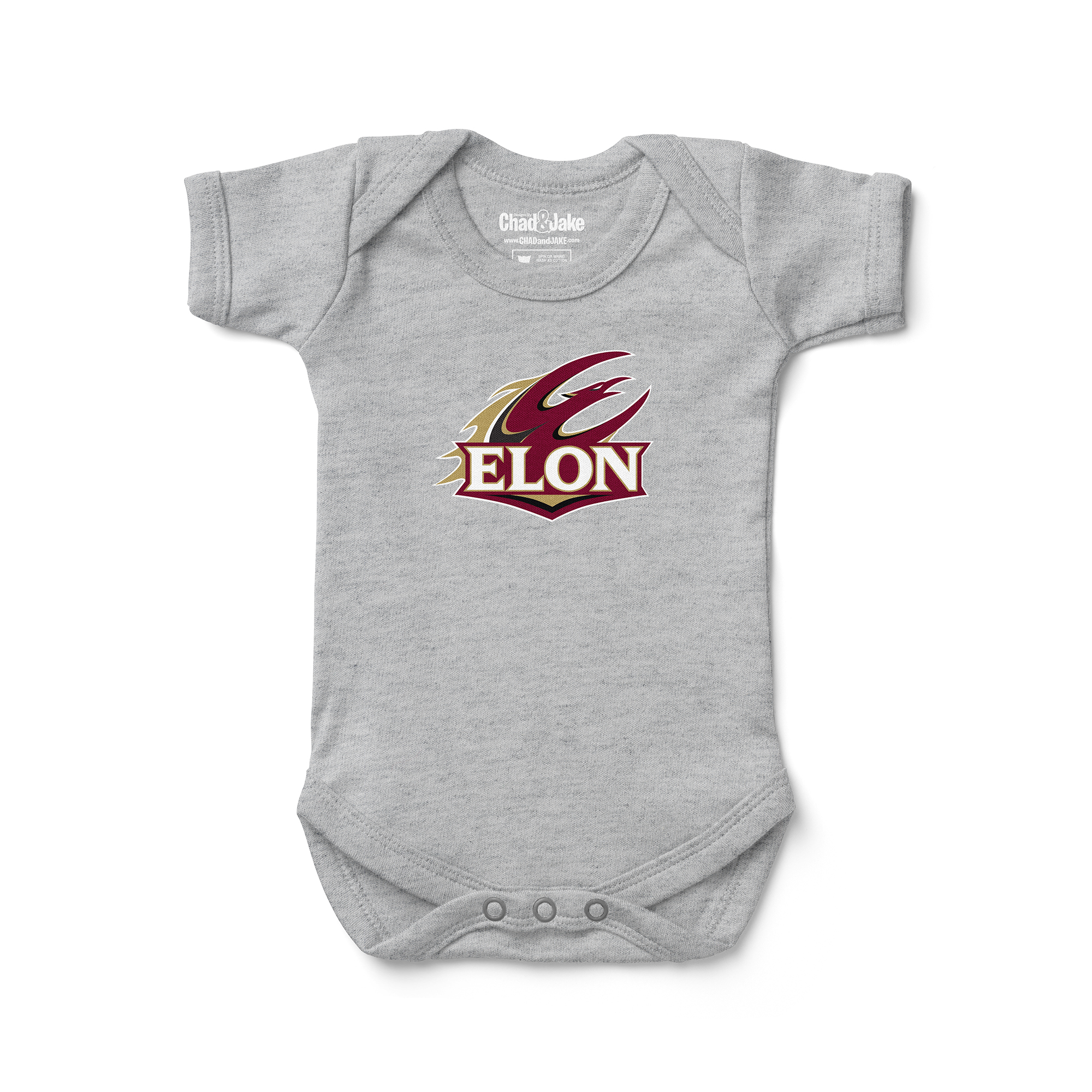 Newborn & Infant Chad & Jake Heather Gray Elon Phoenix Logo Bodysuit ...