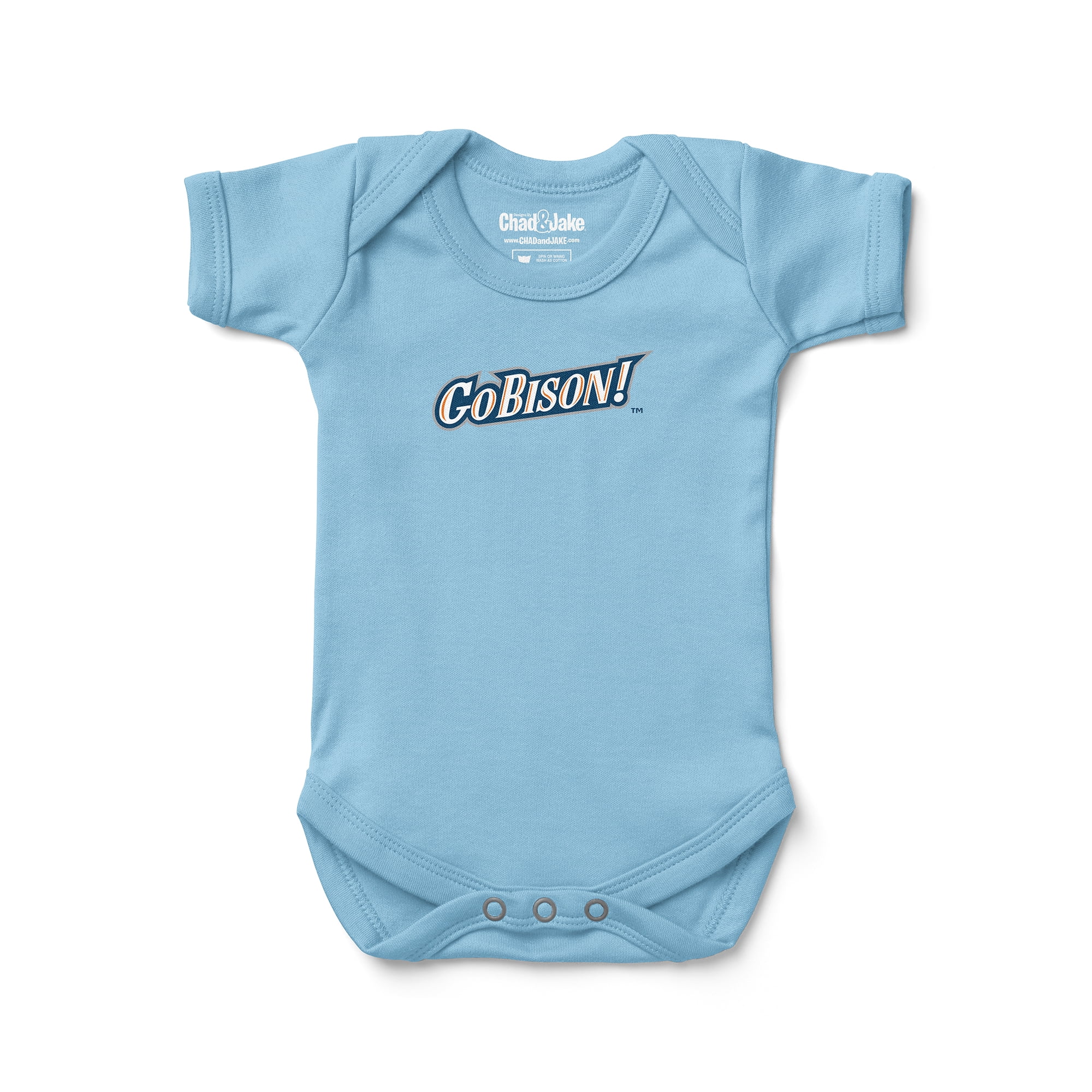 Newborn & Infant Chad & Jake Light Blue Bucknell Bison Go Bison Logo ...