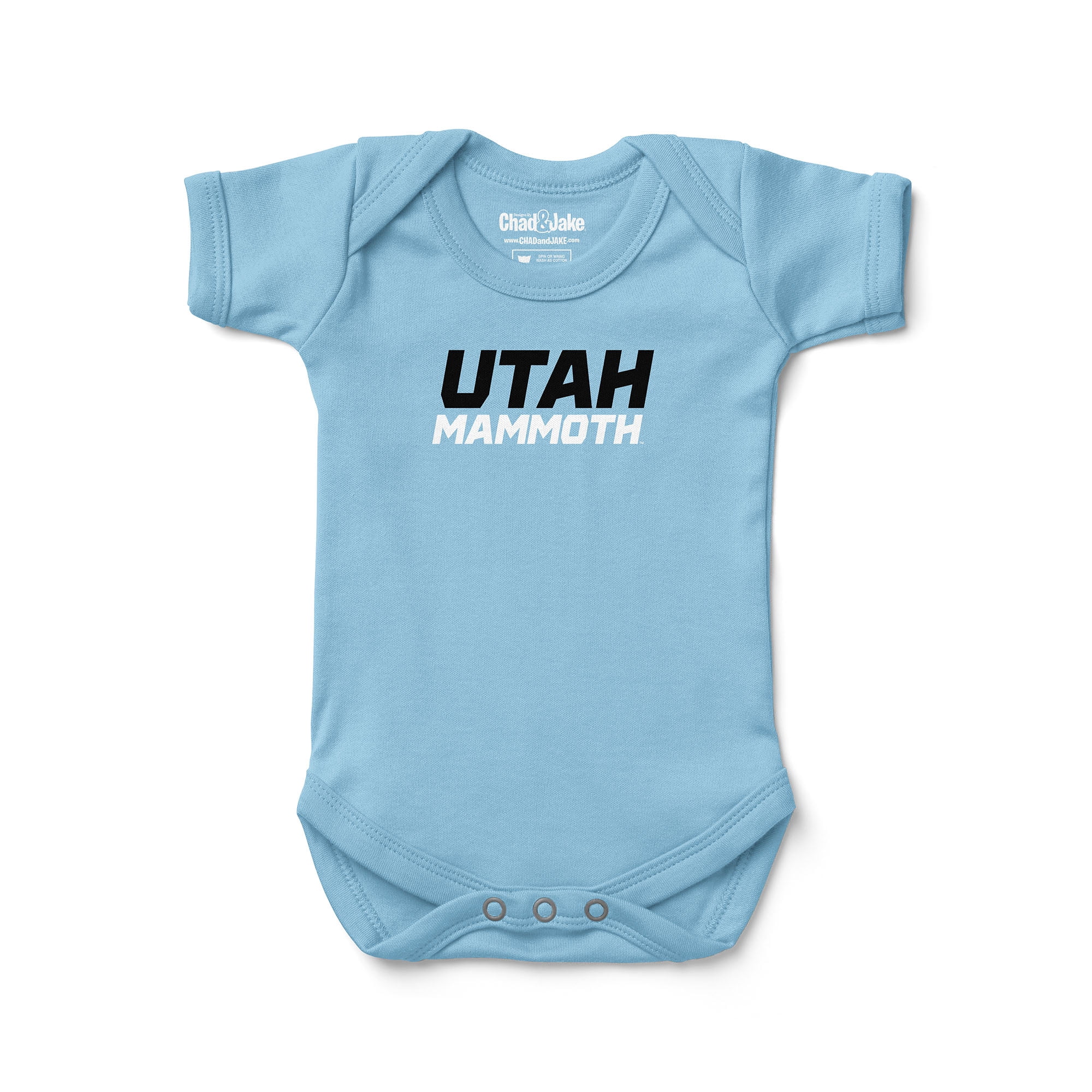 Newborn & Infant Chad & Jake Light Blue Utah Mammoth Wordmark Bodysuit ...