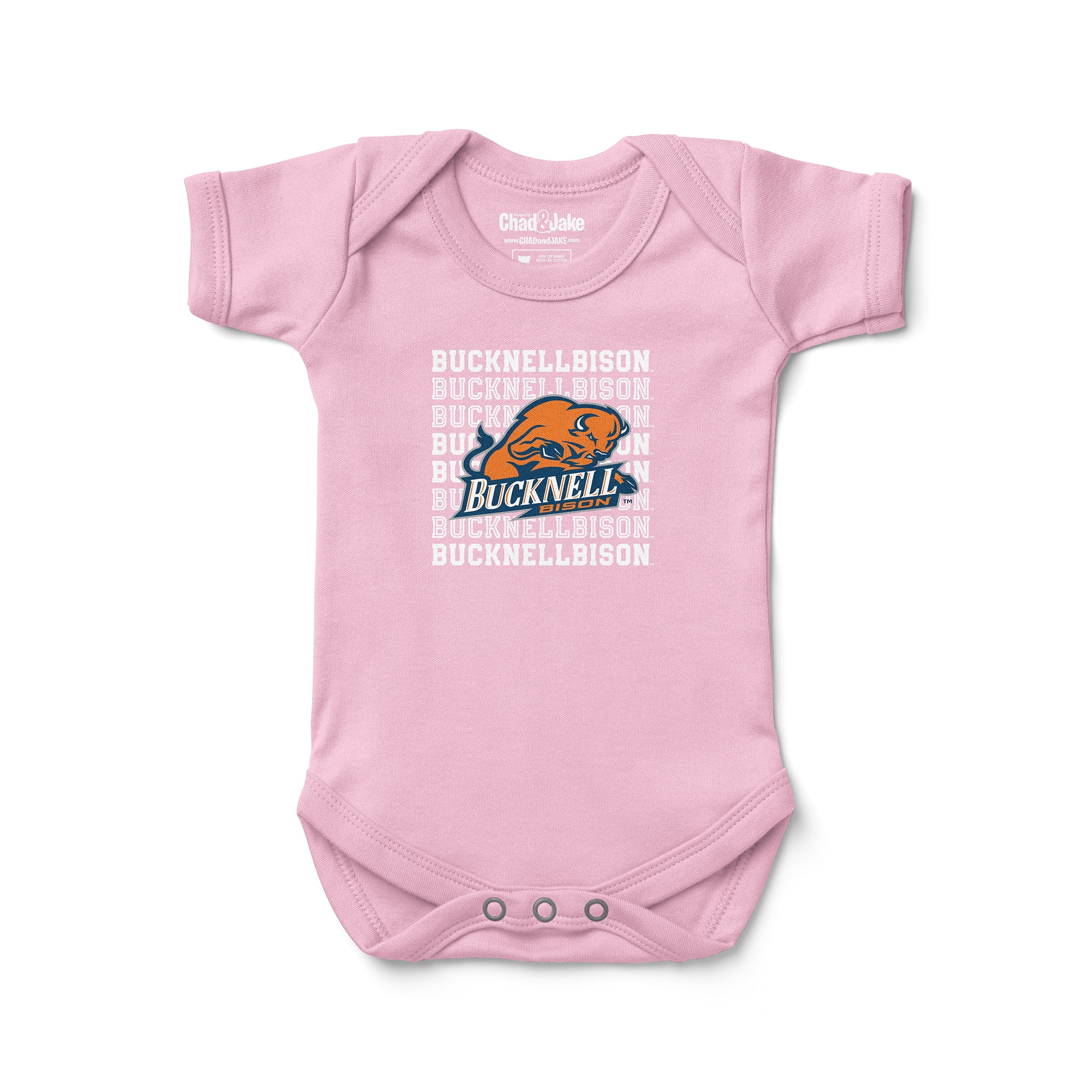 Newborn & Infant Chad & Jake Light Pink Bucknell Bison Retro Bodysuit ...