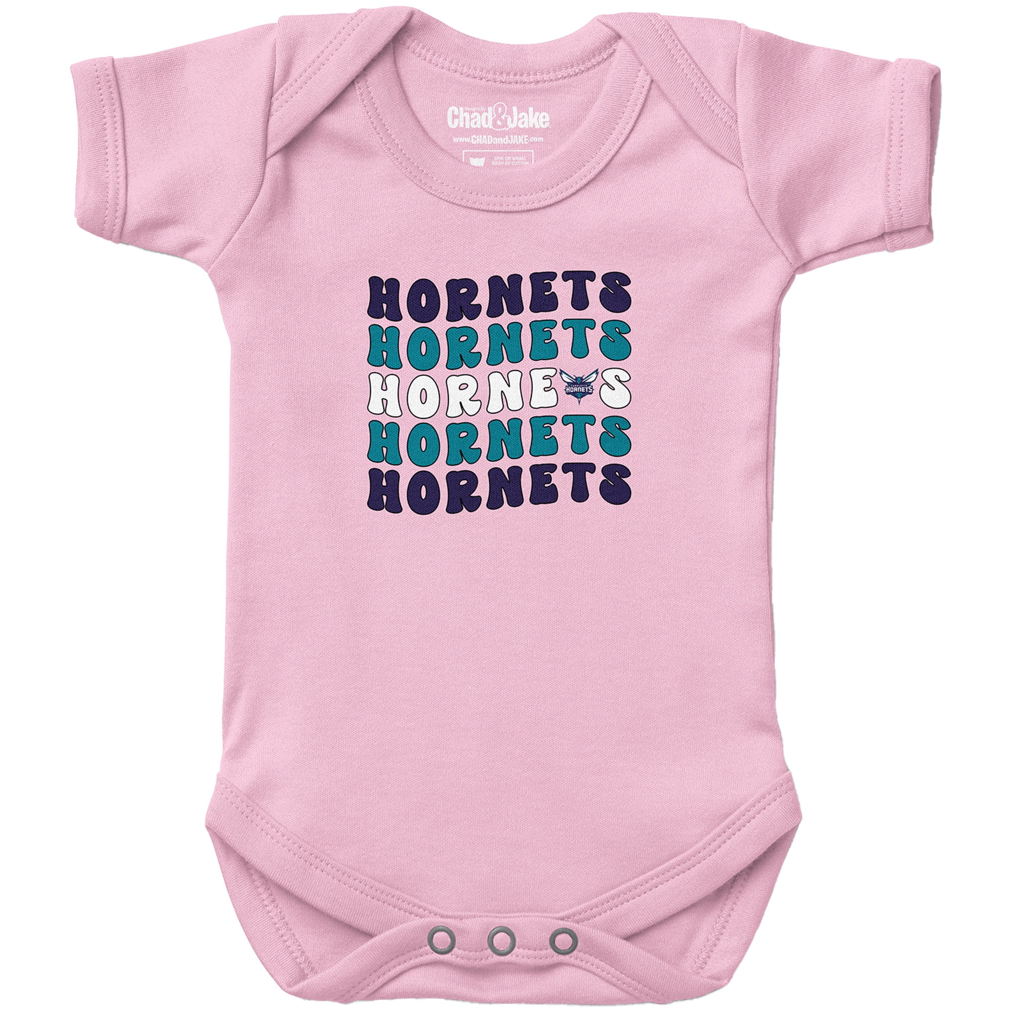Newborn & Infant Chad & Jake Light Pink Charlotte Hornets Groovy Bodysuit - Walmart.com