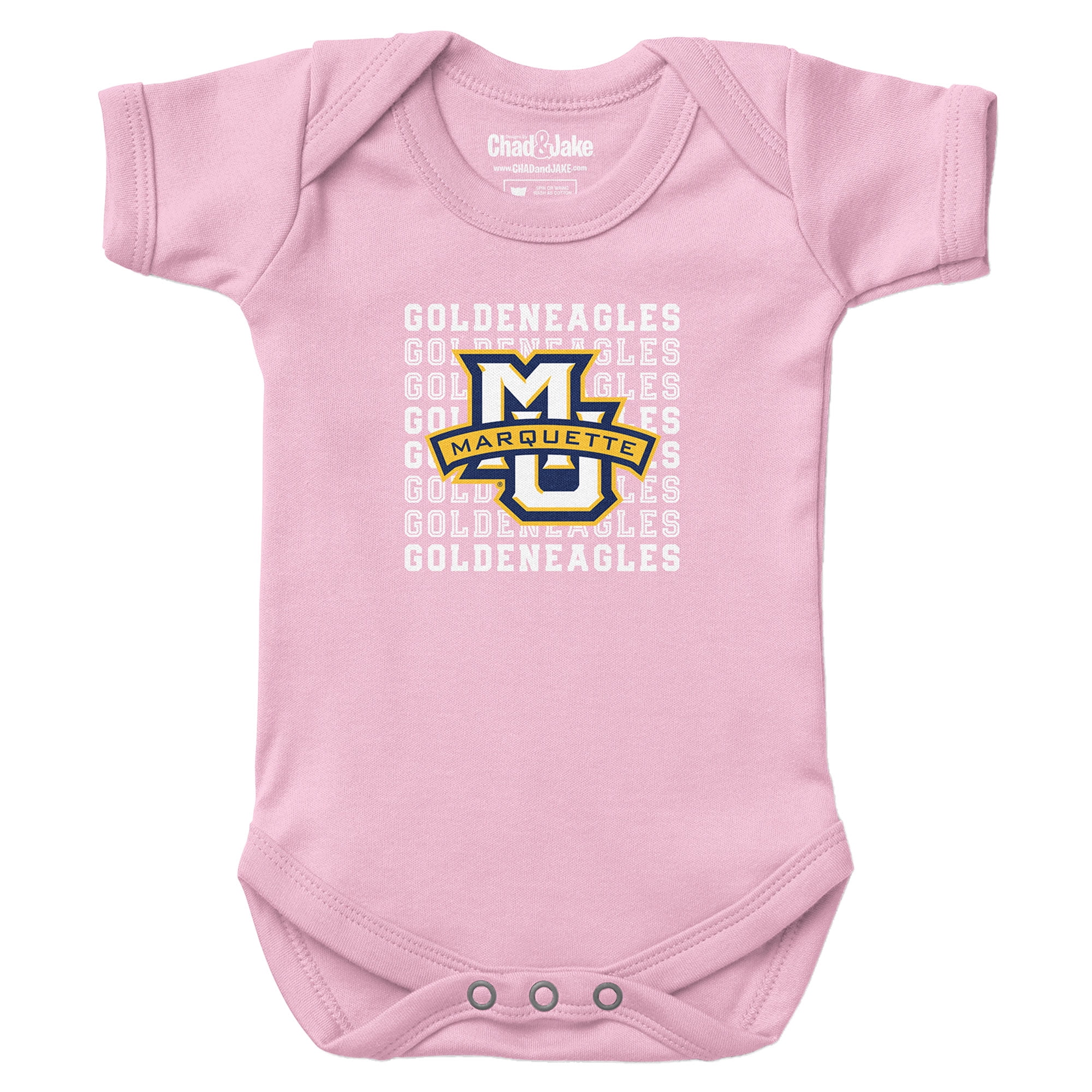 Newborn & Infant Chad & Jake Light Pink Marquette Golden Eagles Retro ...