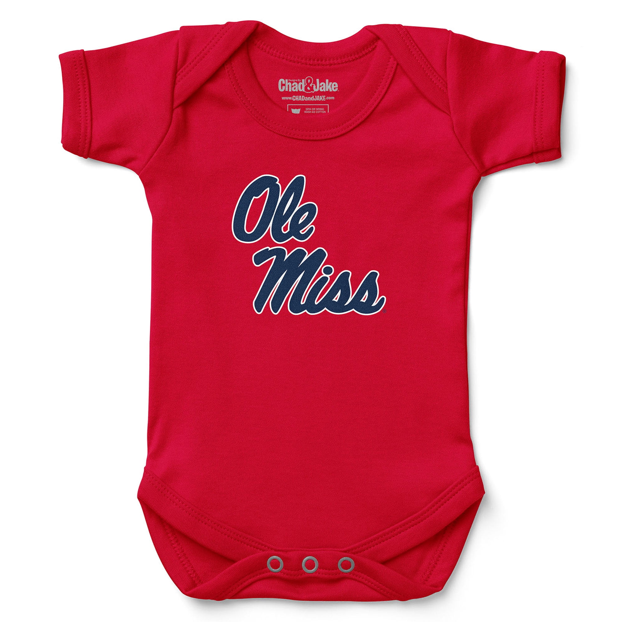 Newborn & Infant Chad & Jake Red Ole Miss Rebels Logo Bodysuit ...