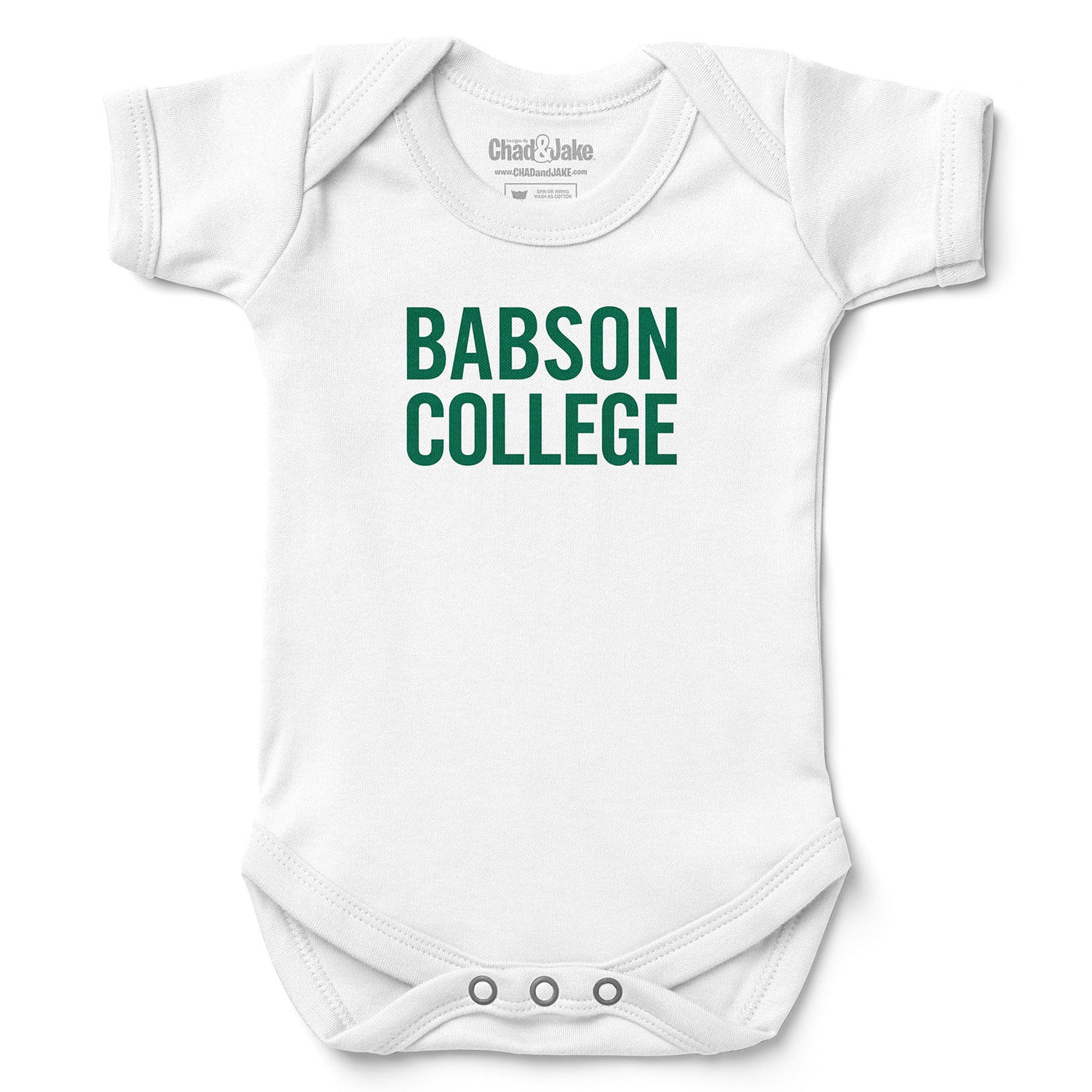Newborn & Infant Chad & Jake White Babson Beavers Logo Bodysuit ...