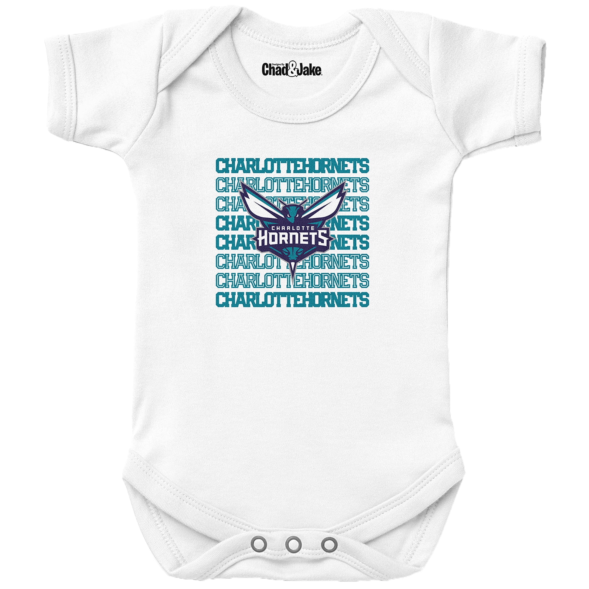 Newborn & Infant Chad & Jake White Charlotte Hornets Retro Bodysuit ...