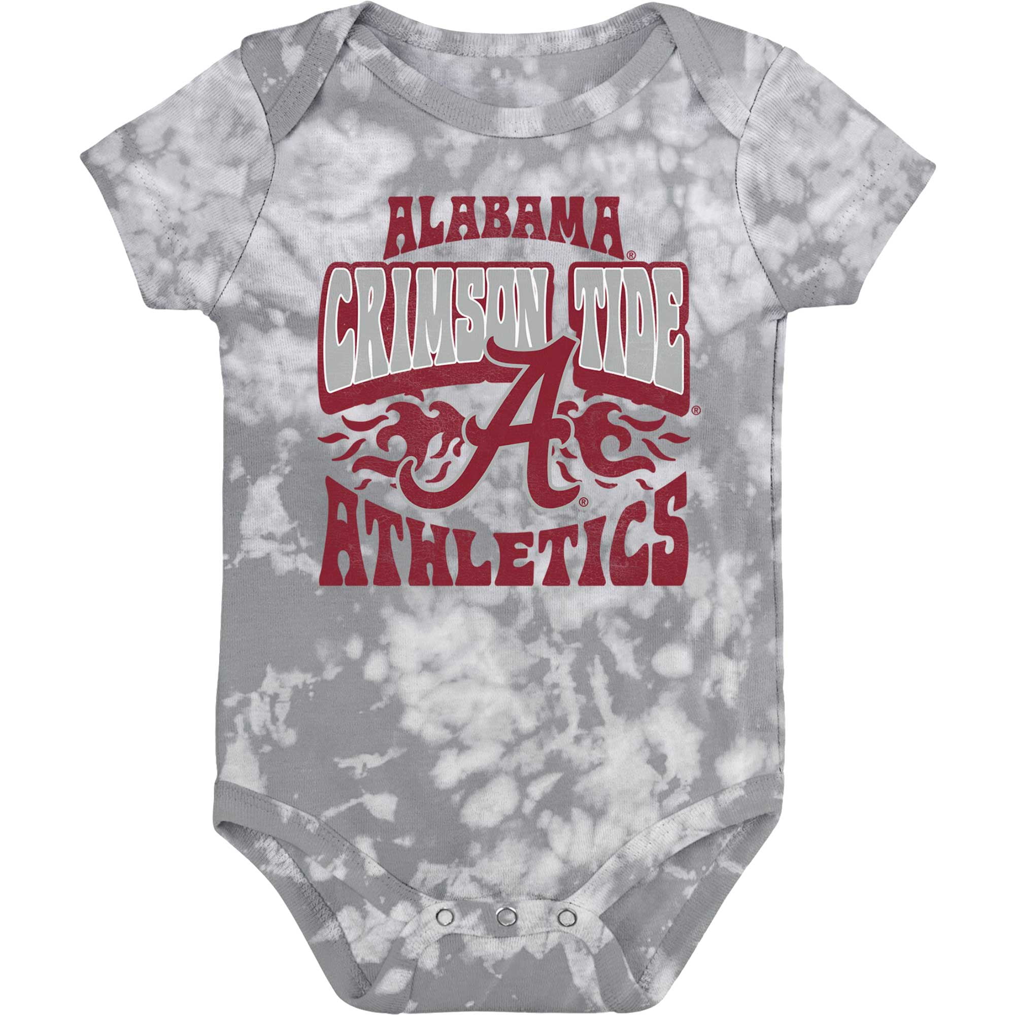 Newborn & Infant Gray Alabama Crimson Tide Lil Rocker Tie-Dye Bodysuit ...