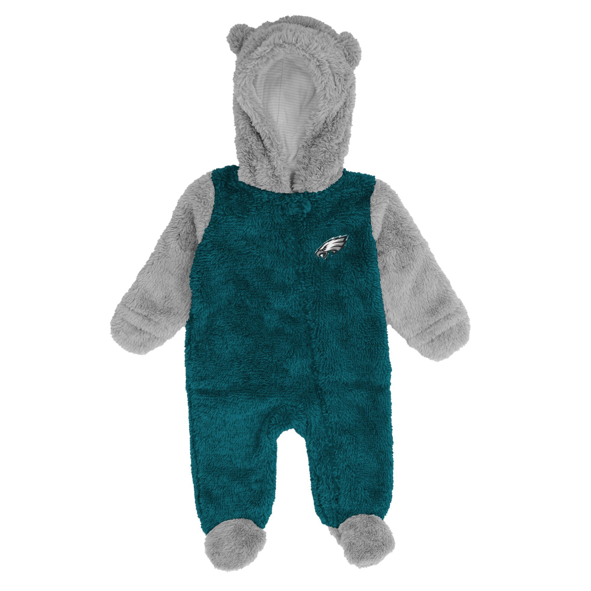 Newborn & Infant Midnight Green/Gray Philadelphia Eagles Game Nap Teddy ...