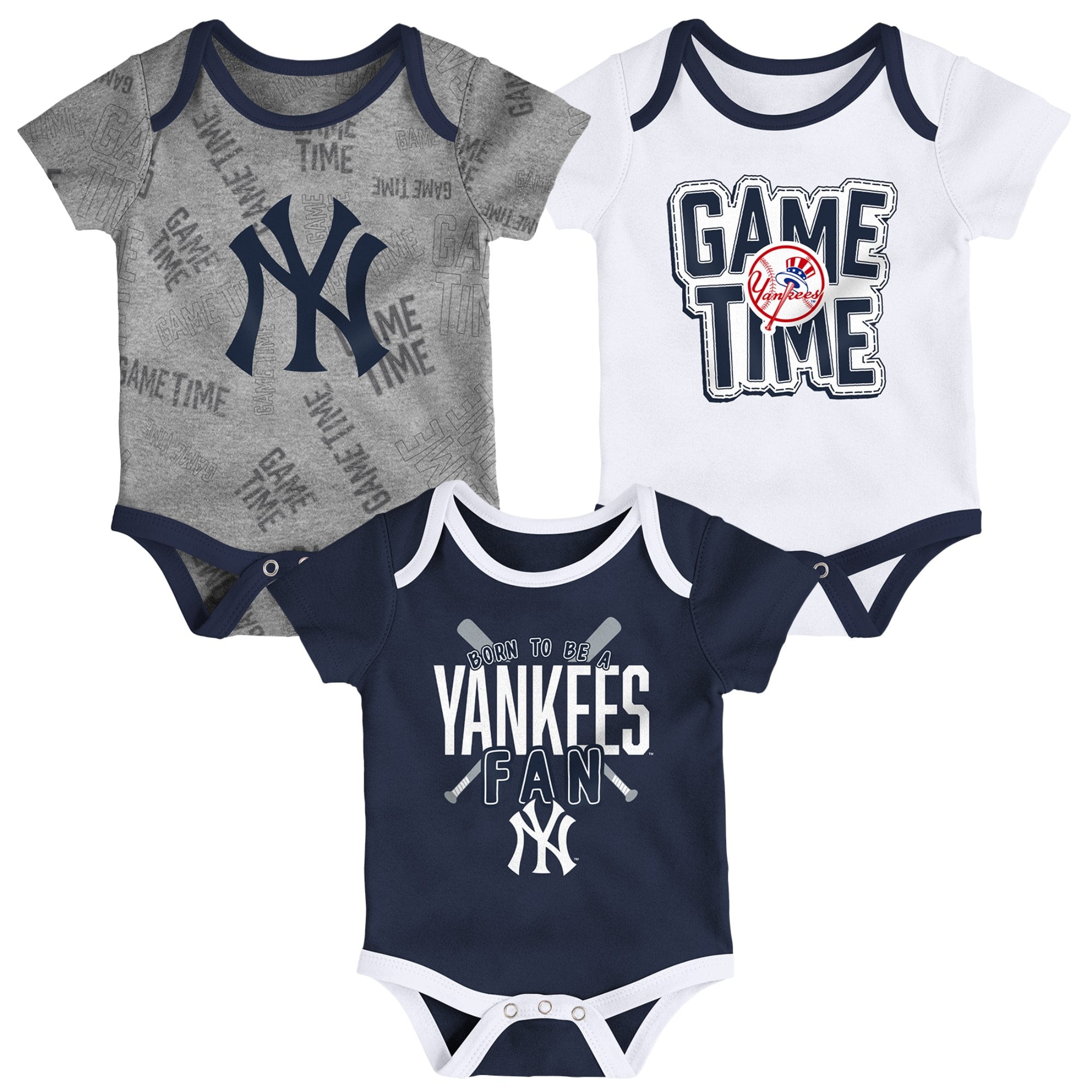 Newborn & Infant New York Yankees Navy/White/Heathered Gray Game Time ...