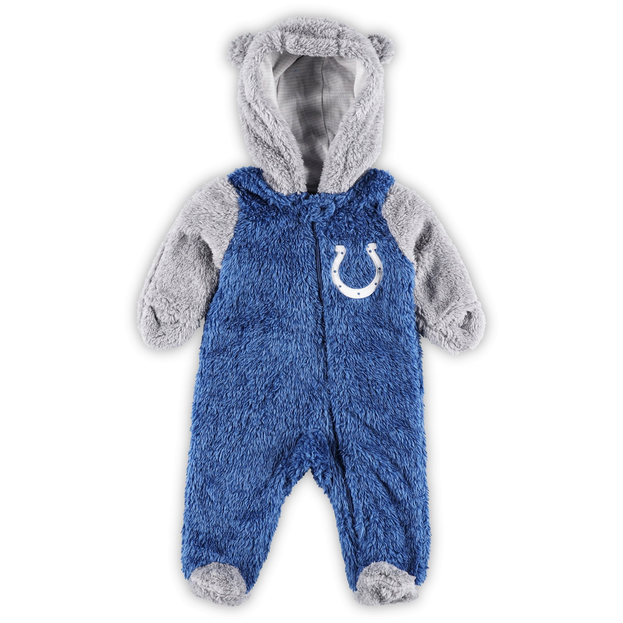 Newborn & Infant Royal/Gray Indianapolis Colts Game Nap Teddy Fleece ...