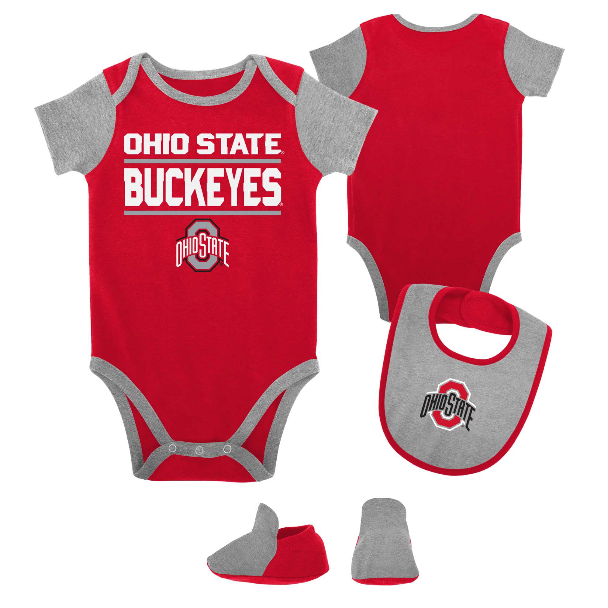 Newborn & Infant Scarlet Ohio State Buckeyes Home Field Advantage Three ...