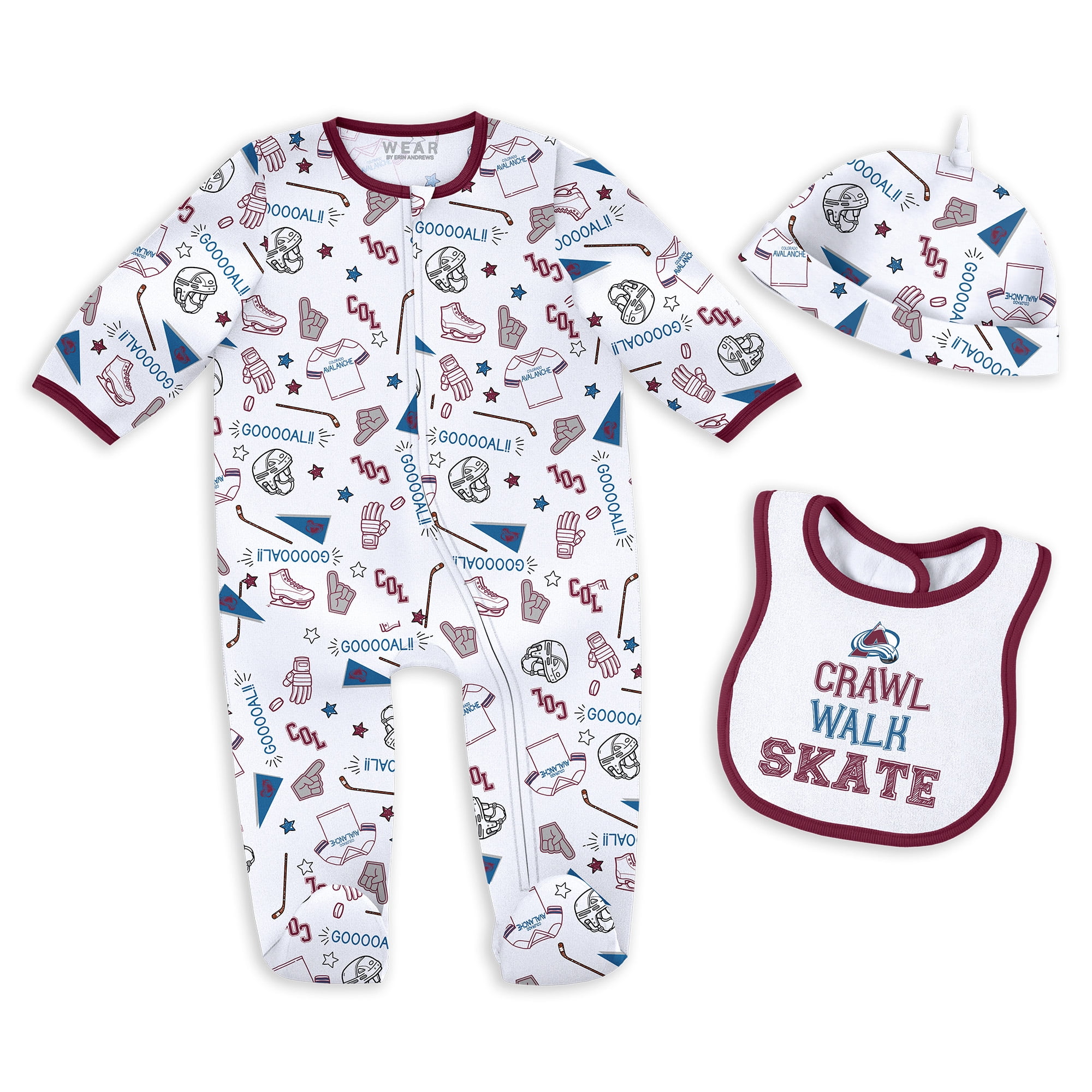 Newborn & Infant WEAR by Erin Andrews Colorado Avalanche Sleep and Play ...