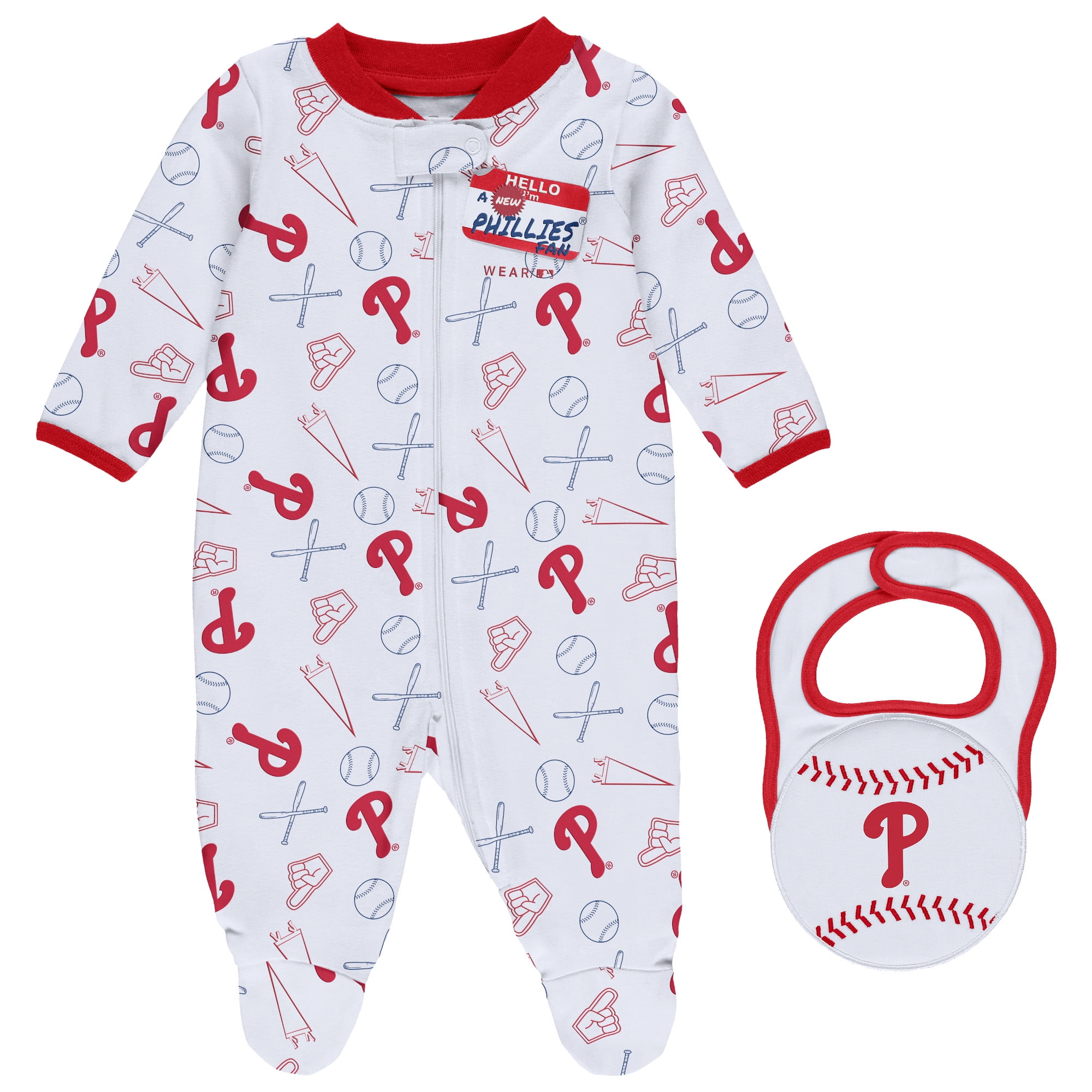 Newborn & Infant WEAR by Erin Andrews White Philadelphia Phillies Sleep ...
