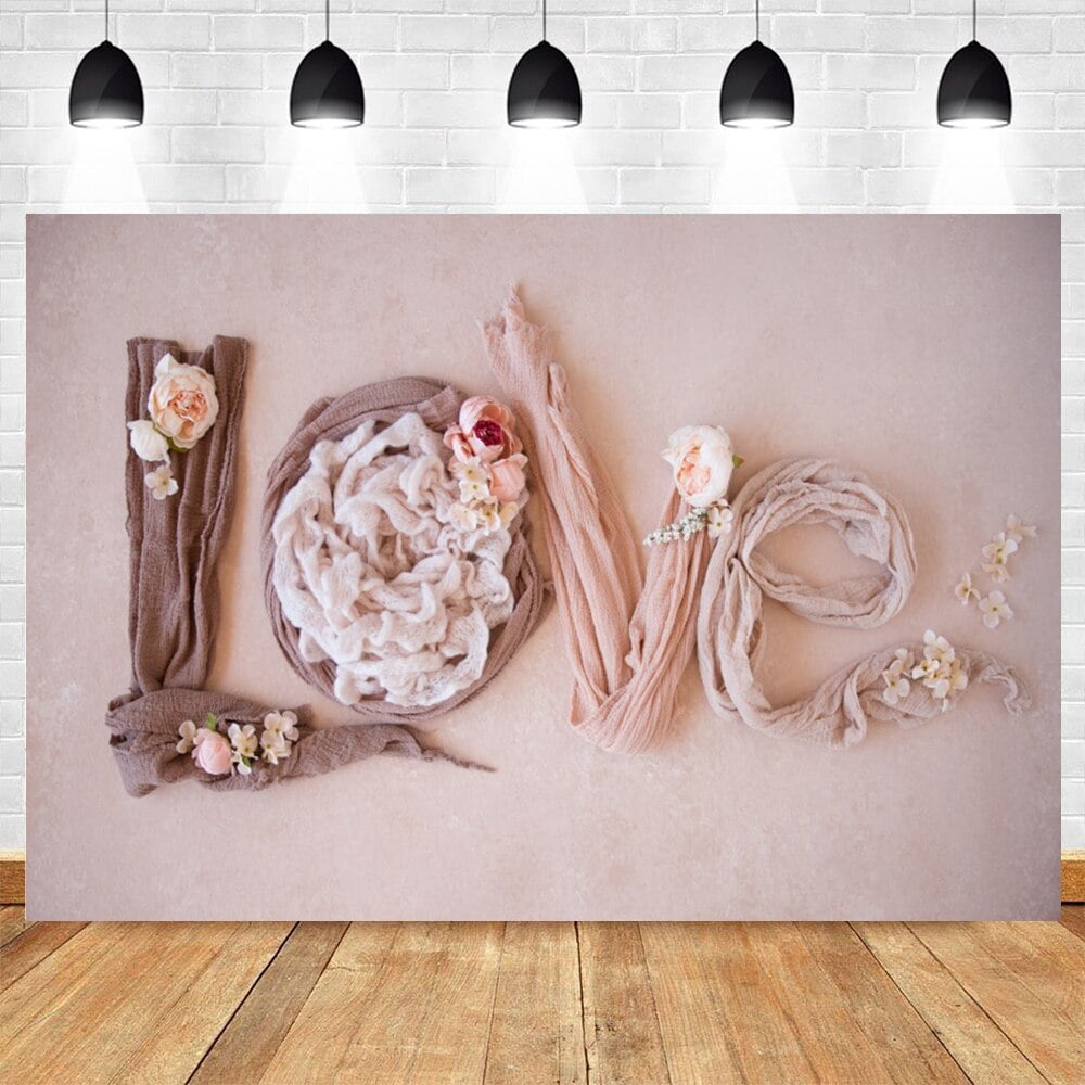 Newborn Kids Photocall Backdrop Flower Leaves Floor Sleeping Tree Baby ...