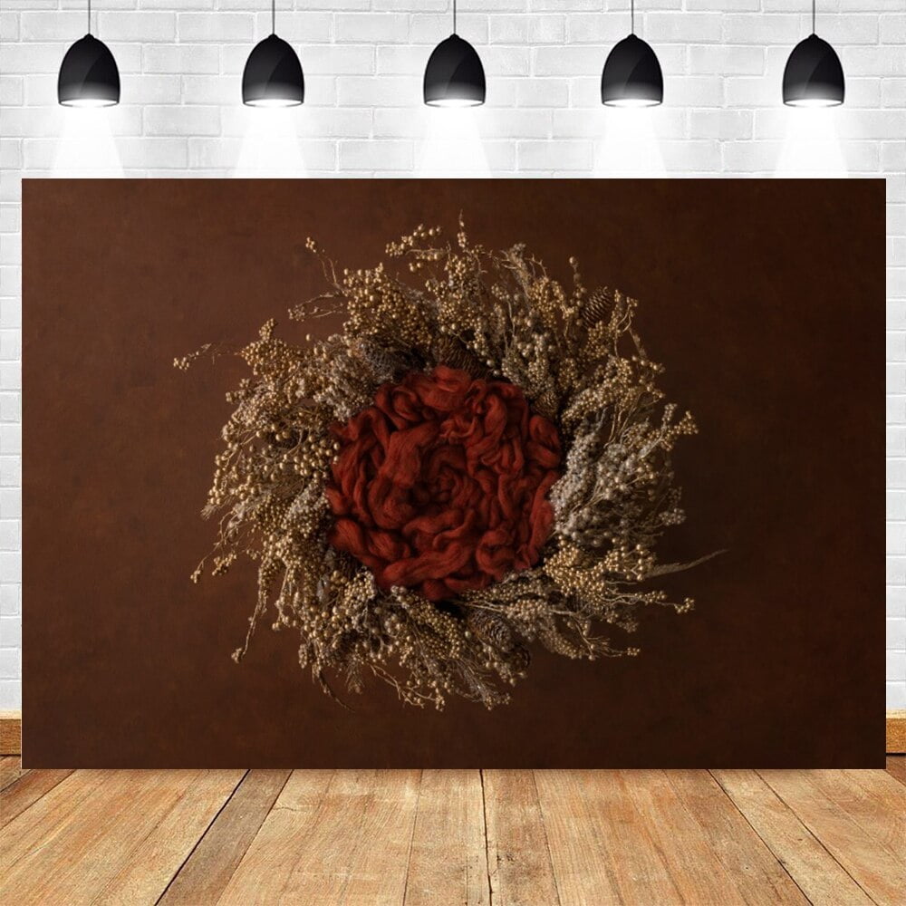 Newborn Kids Photocall Backdrop Flower Leaves Floor Sleeping Tree Baby ...