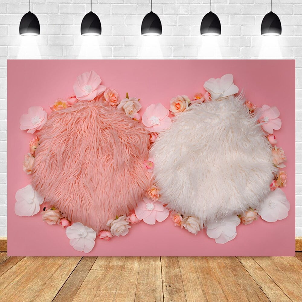 Newborn Kids Photocall Backdrop Flower Leaves Floor Sleeping Tree Baby ...