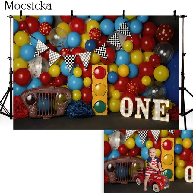 Newborn Kids Portrait Birthday Photography Backdrop 1st Birthday Cake ...