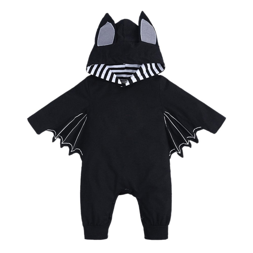 Newborn Outfits Infant Baby Girl Boy Halloween Bat Cosplay Costume Jumpsuit Hoodie Romper ...