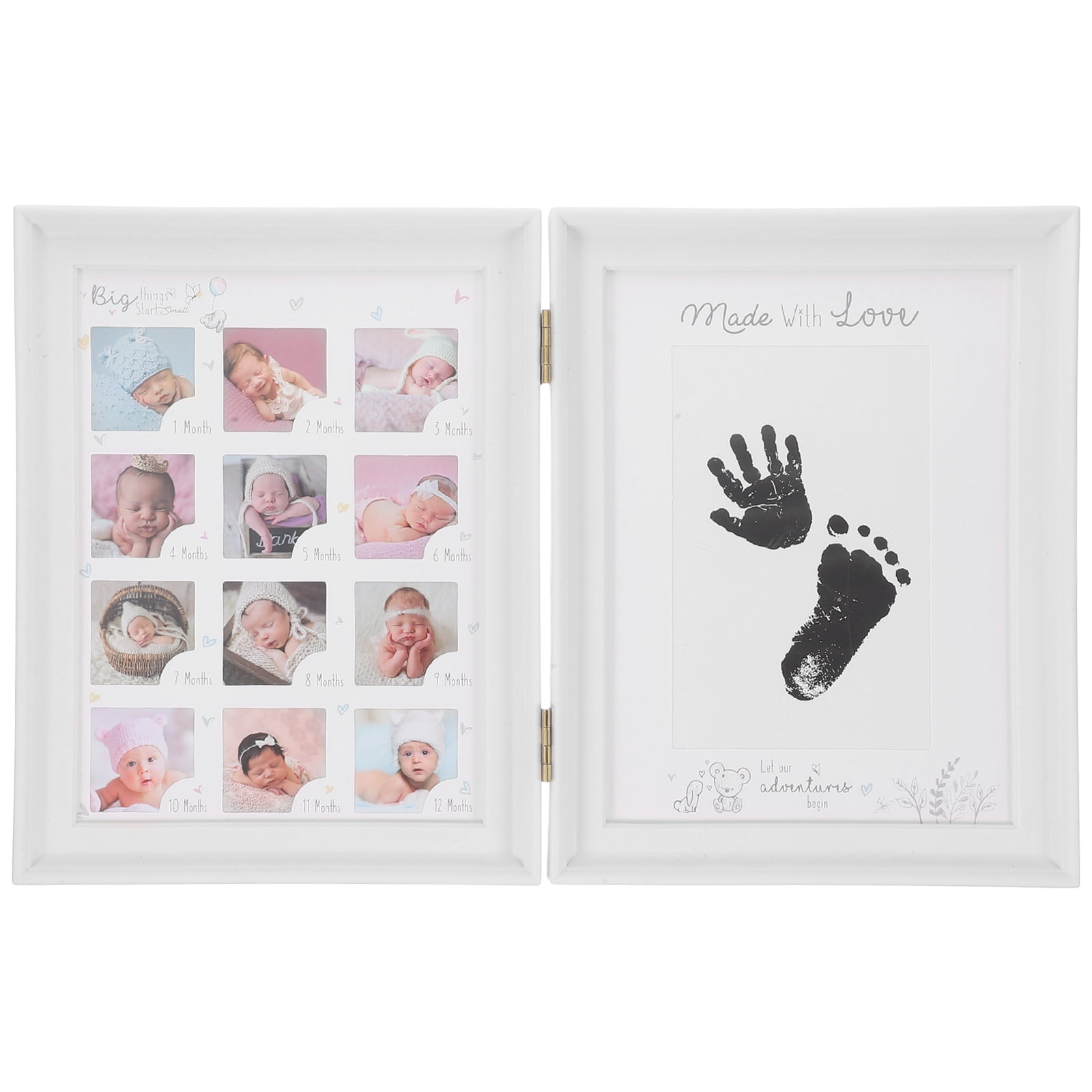 Newborn Photo Frame Memorial Gifts Baby Handprint Footprint Milestone ...