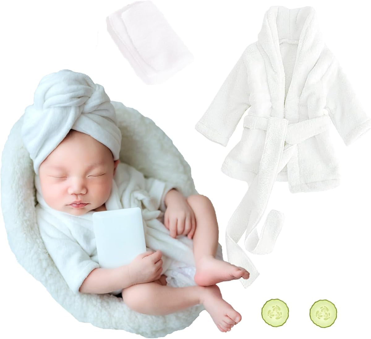 Newborn Photography Props Bathrobe Outfits Baby Photoshoot Props Robe ...