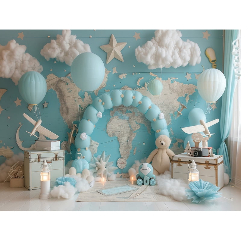 Newborn Portrait Birthday Party Photography Backdrop Teddy Bear Color ...