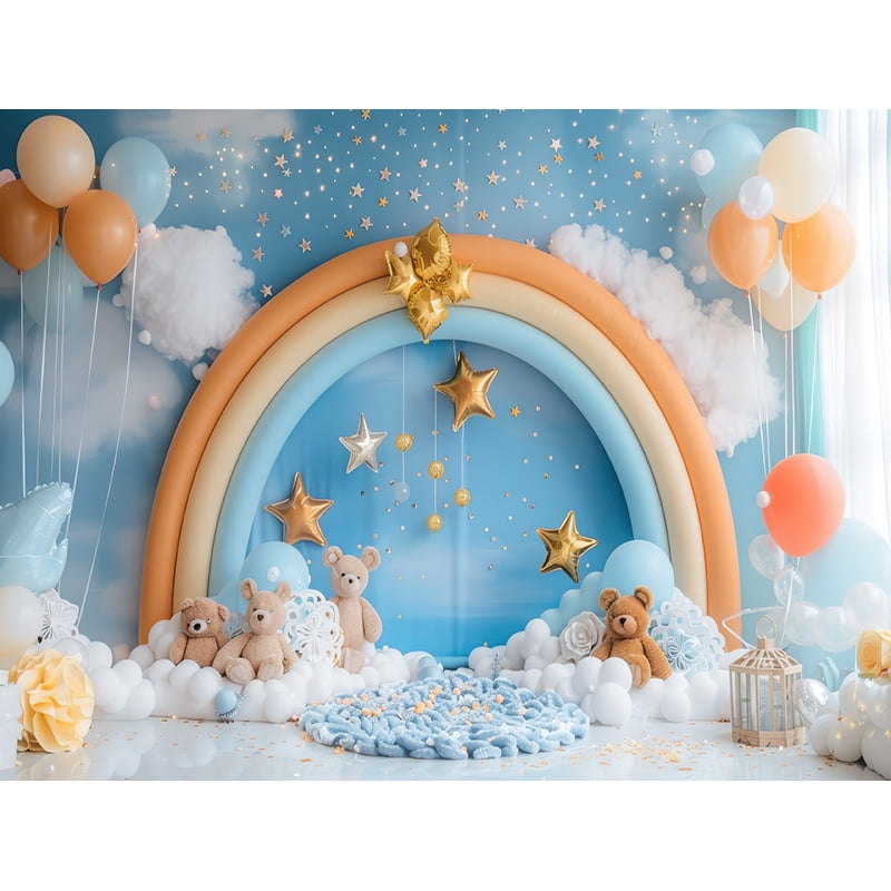 Newborn Portrait Birthday Party Photography Backdrop Teddy Bear Color ...