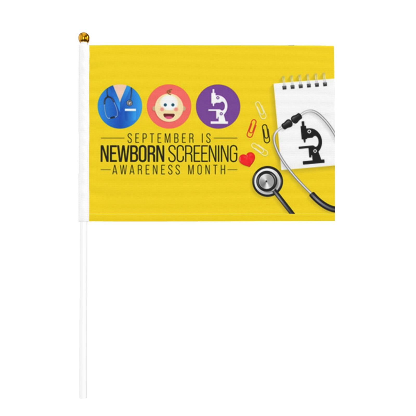 Newborn Screening Awareness Month Flag Small Mini Hand Held Flags Small ...