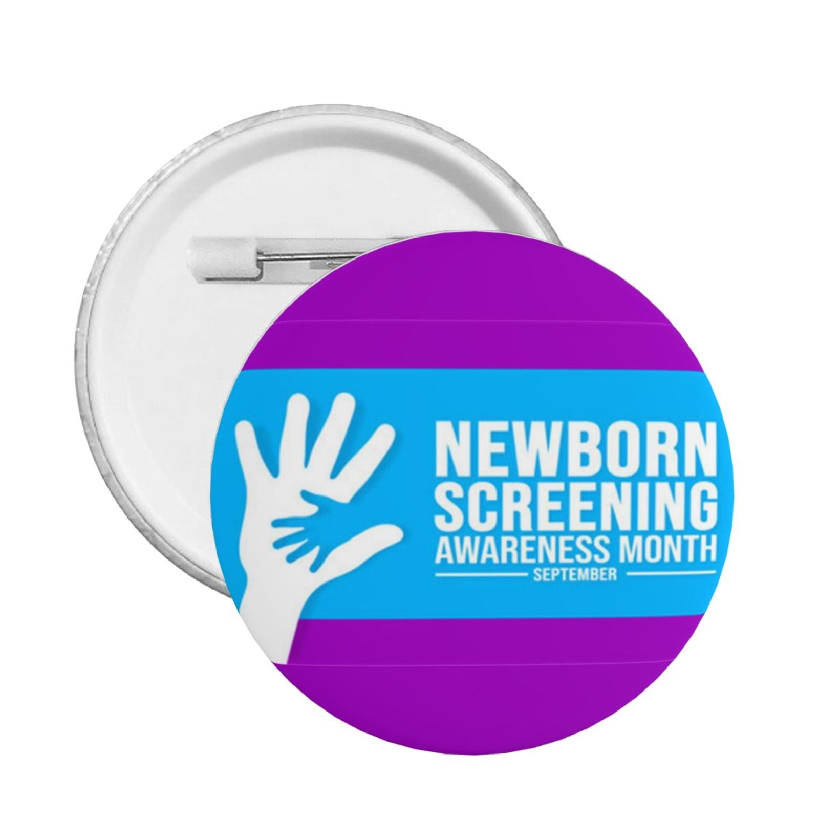 Newborn Screening Awareness Month Pin Button Badge, Personalised Button ...