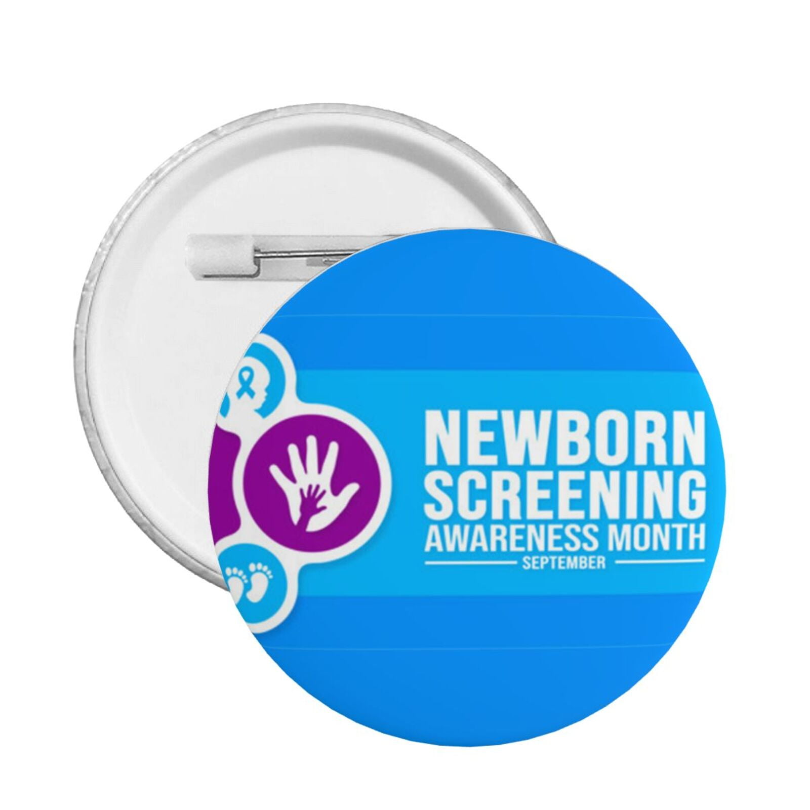 Newborn Screening Awareness Month Pin Button Badge, Personalised Button ...