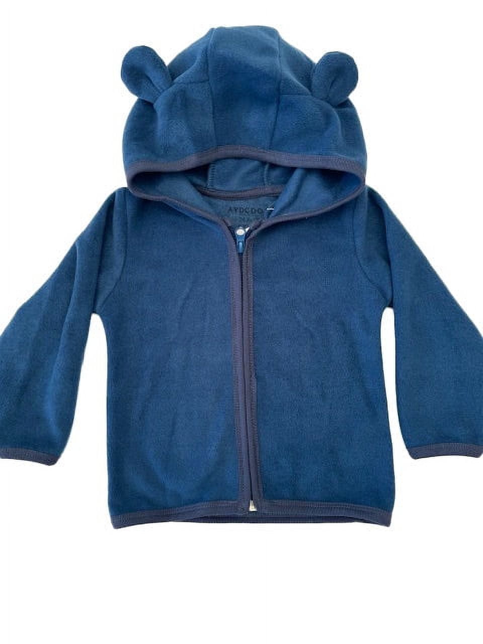 Newborn & Toddler Hoodie Polar Fleece Jackets with Ears for Little Boys ...