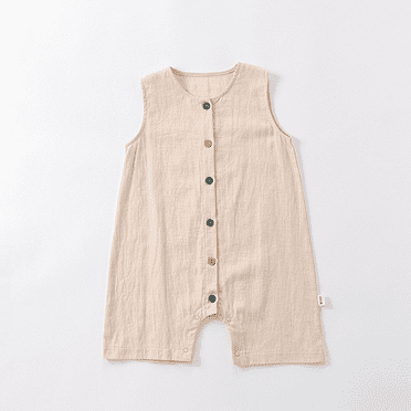 AJTQTH Romper for Infant Baby Newborn One-Piece Cotton Linen Jumpsuit ...