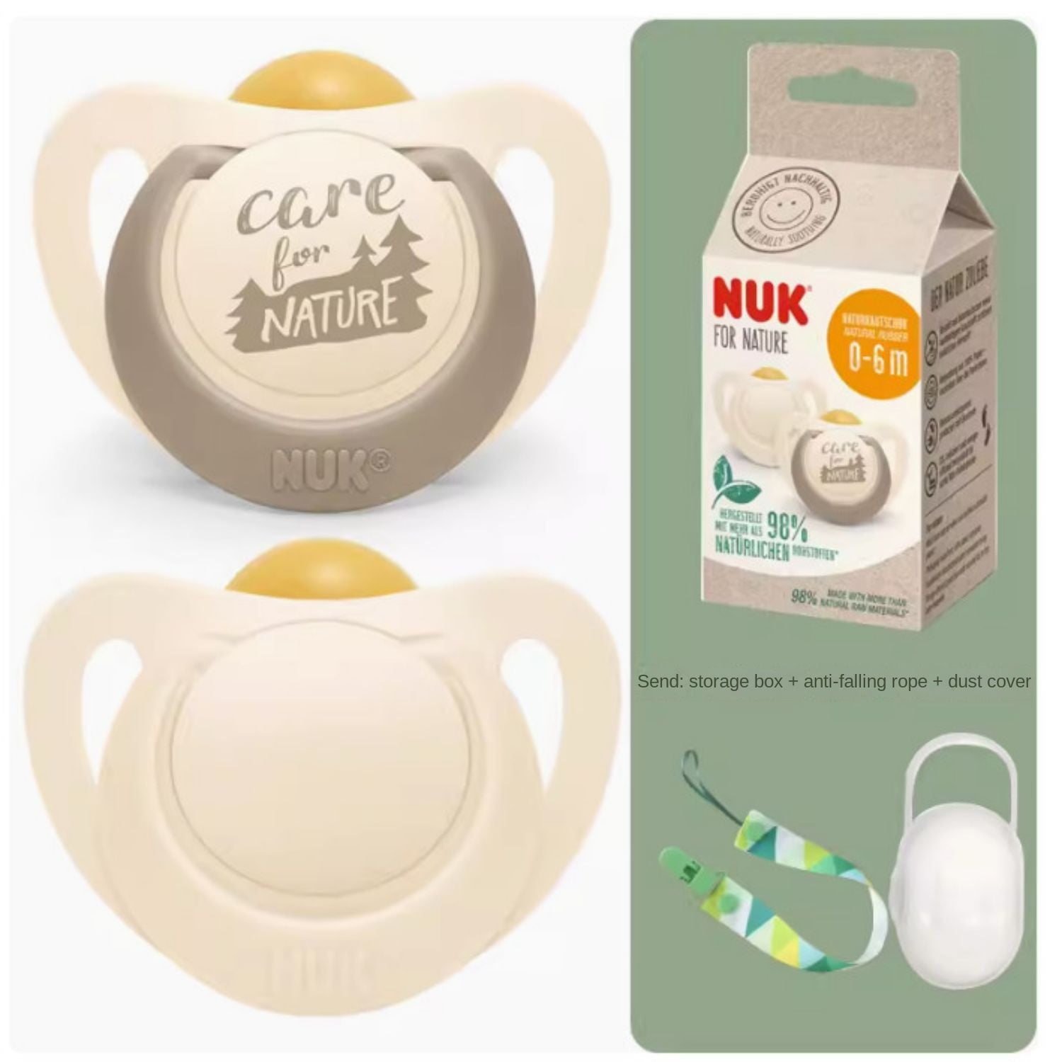 Newborn baby pacifier, super soft latex breast milk, solid feeling anti ...