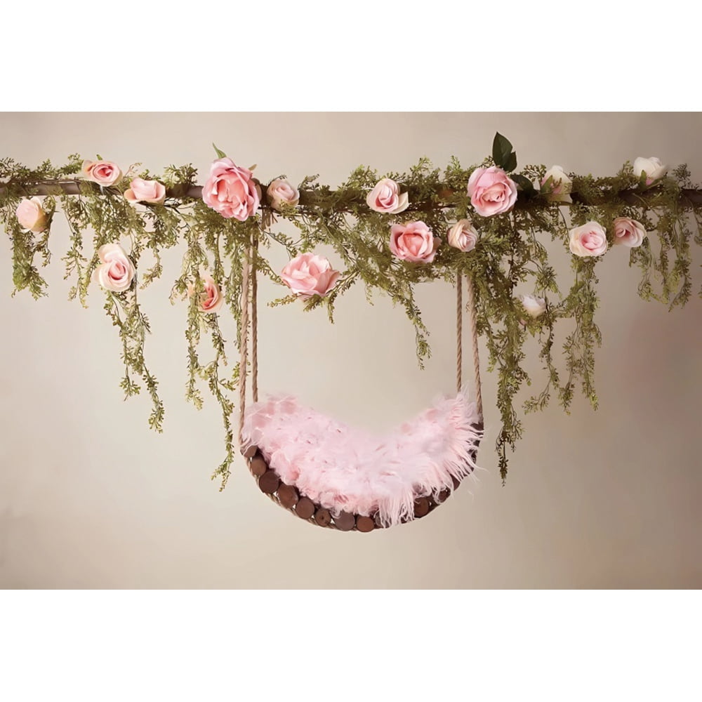 Newborn ic Portrait Photography Background Pink Floral Sweet Sleeping ...