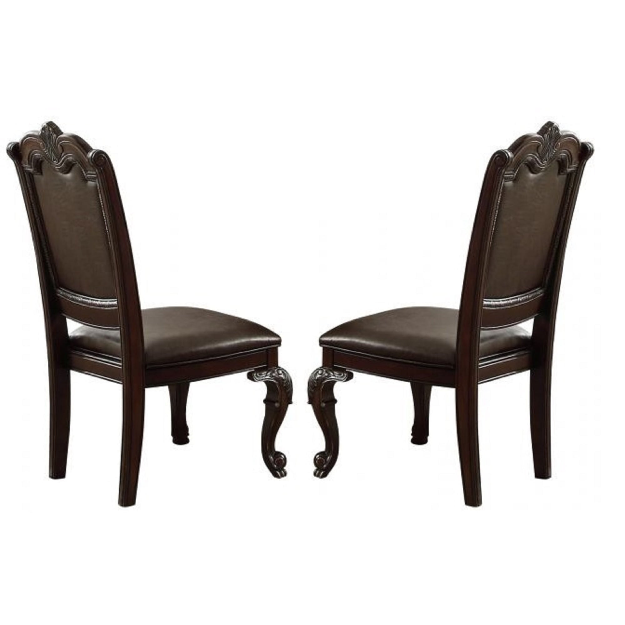 Newboti Hand Carved Formal Traditional Dining Side Chairs Set of 2 with ...