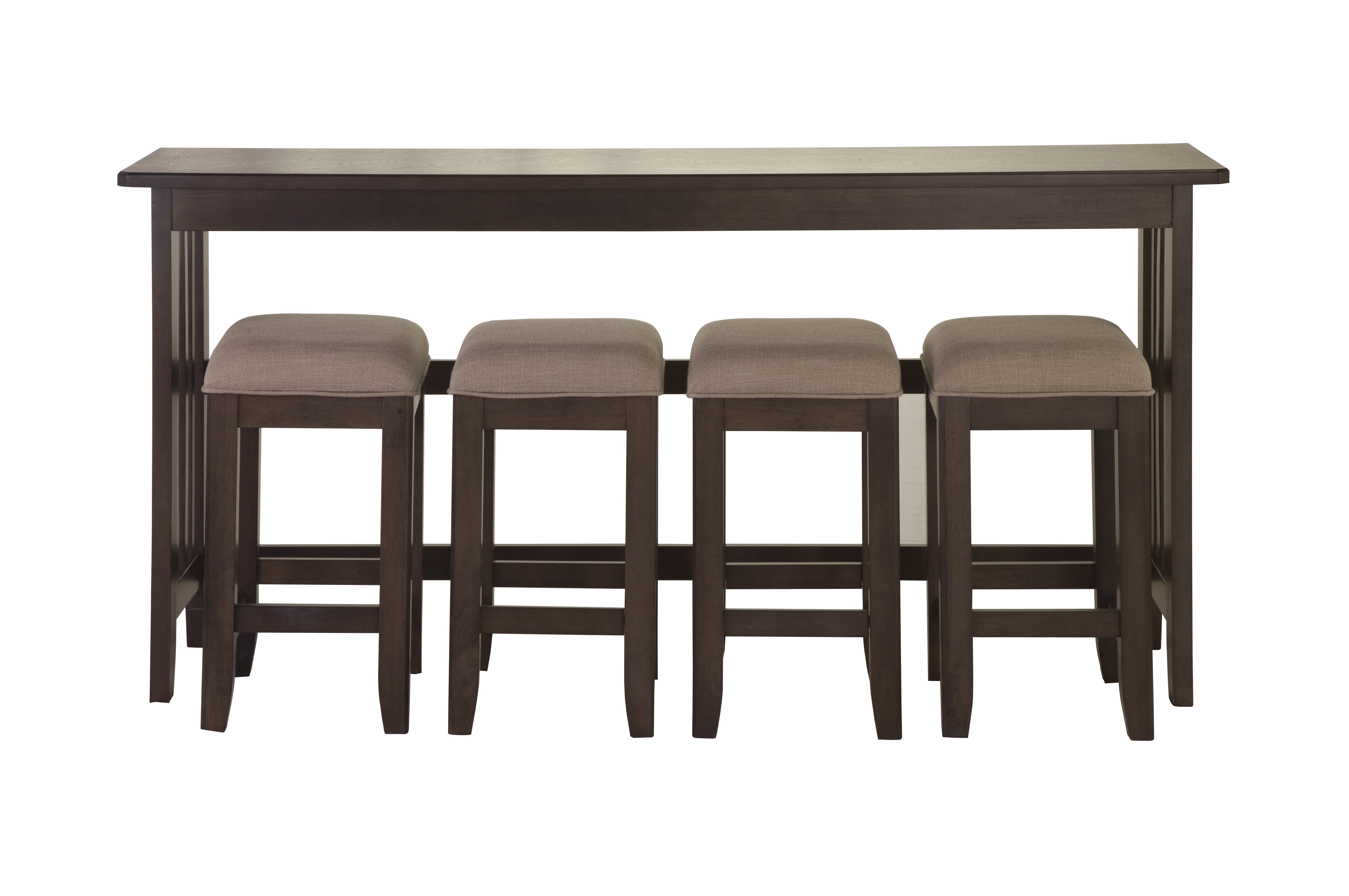Newboti Dark Brown Console Table w/ 4 Stools 424557955931685 - Walmart.com