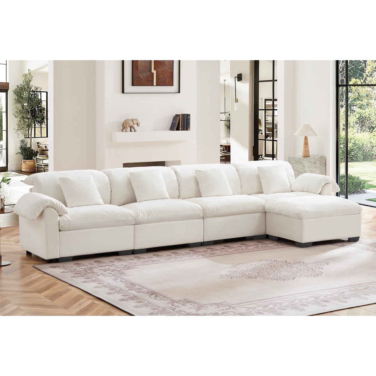 Newboti Extra Large and Long Oversized Sofa, L Shaped Sectional Cloud ...